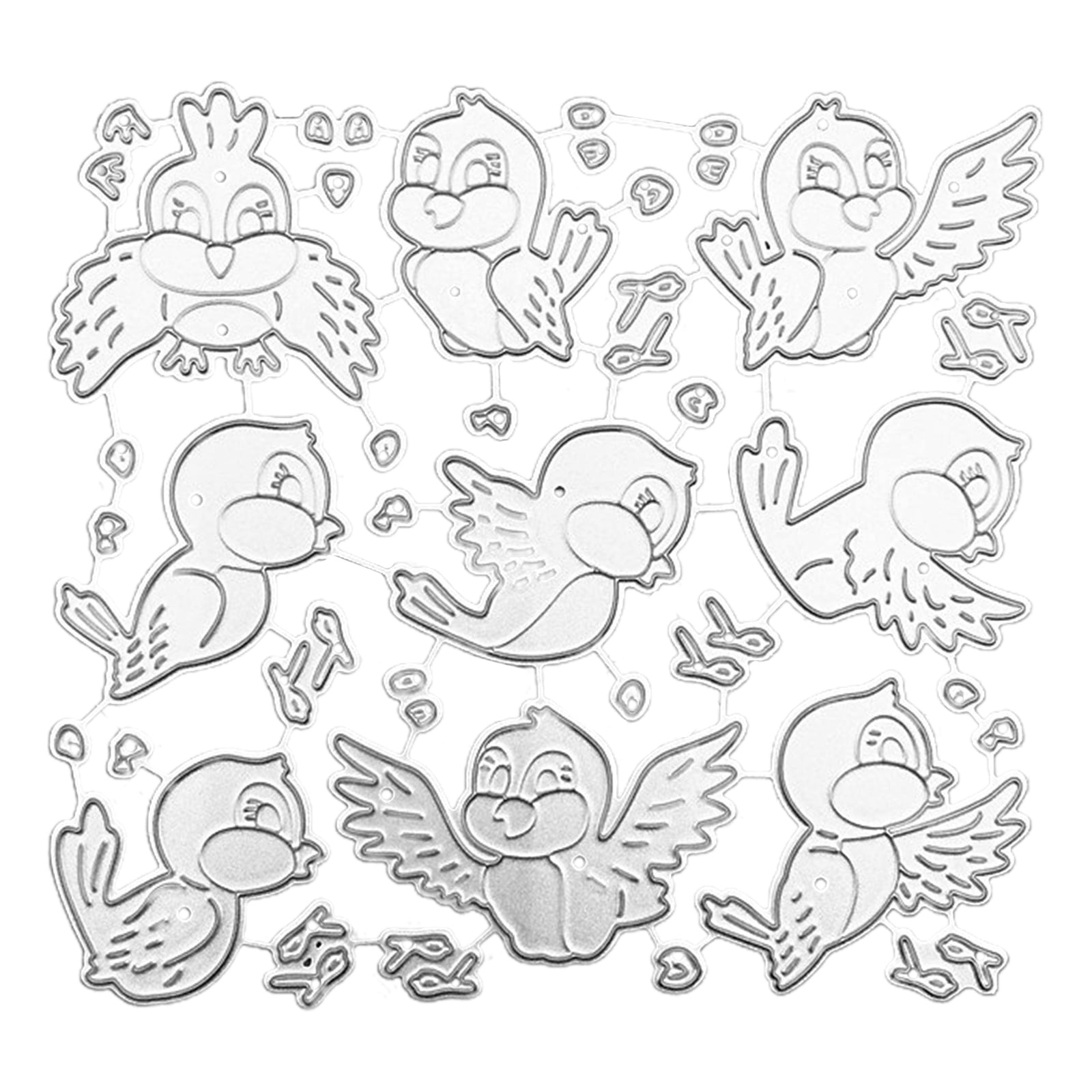 Little Bird Die-Cuts Bird Metal Cutting Dies for Embossing Scrapbooking ...