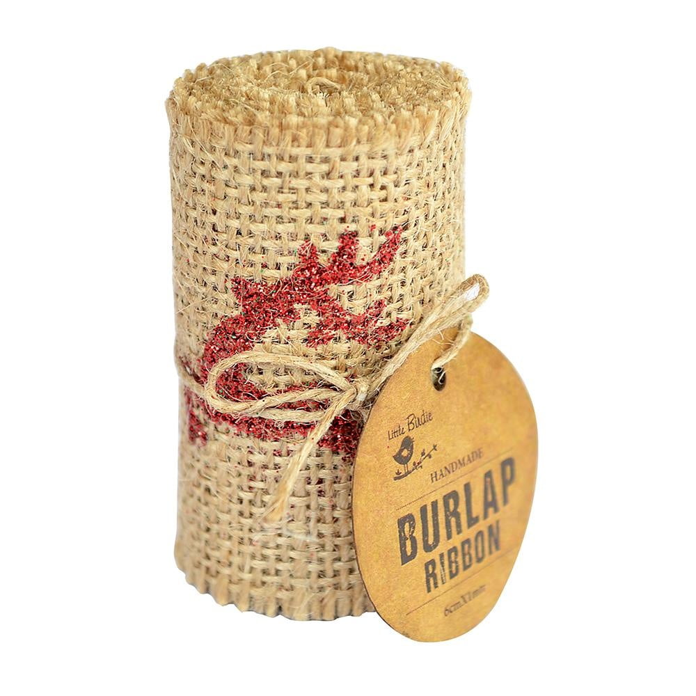 Little Birdie Burlap Glitter Roll Rudolph Reindeer 6cmX1m-Rudolph ...