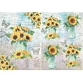 Little Birdie Decoupage Filament Paper A4 2/Pkg-Vintage Sunflower ...