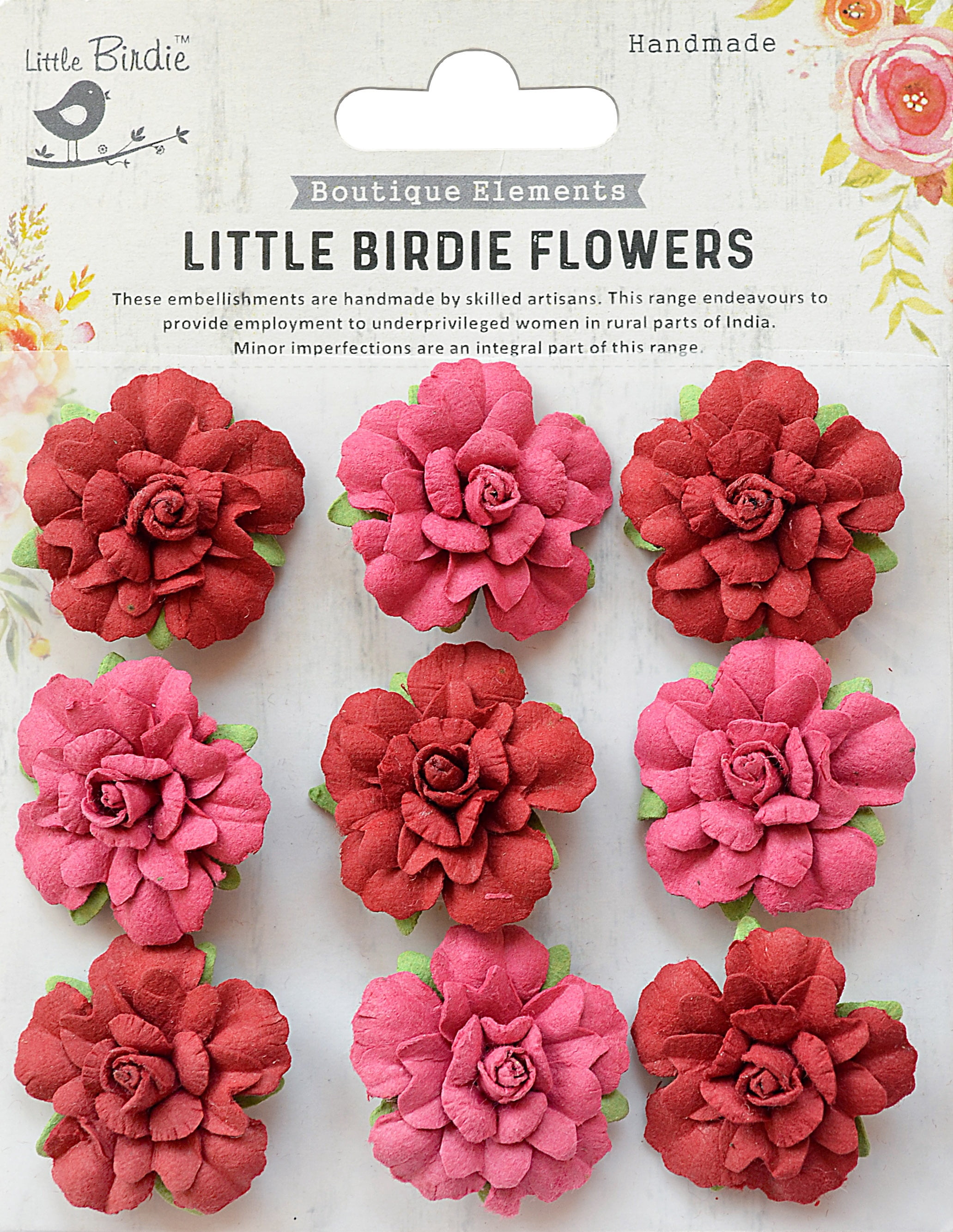 Little Birdie Vincy Paper Flowers 9/Pkg-Candy Mix - Walmart.com