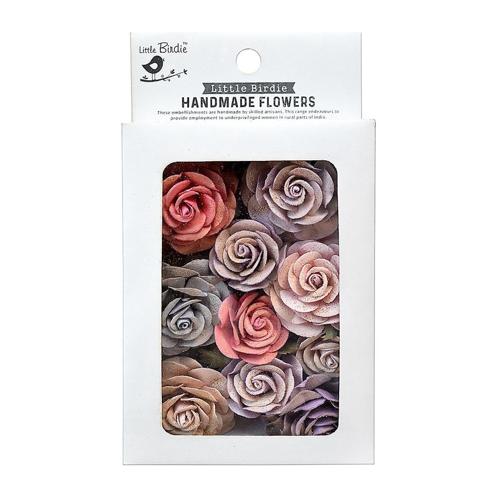 Little Birdie Whitney Paper Flowers 14/Pkg-Fairy Sparkle - Walmart.com