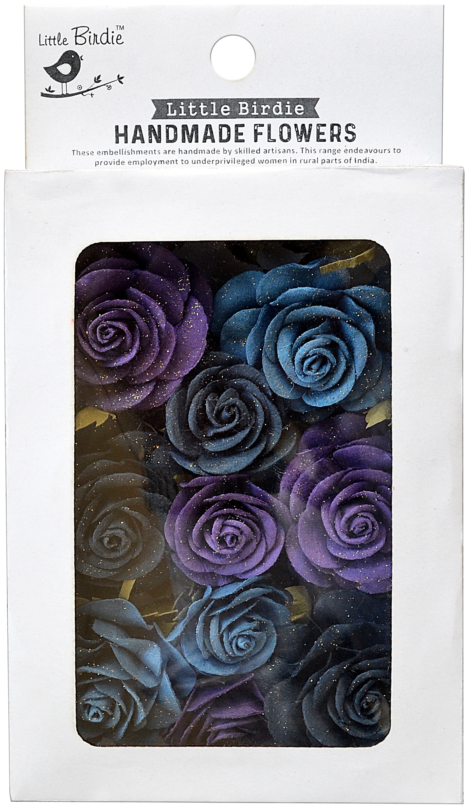 Little Birdie Whitney Paper Flowers 14/Pkg-Purple Passion - Walmart.com