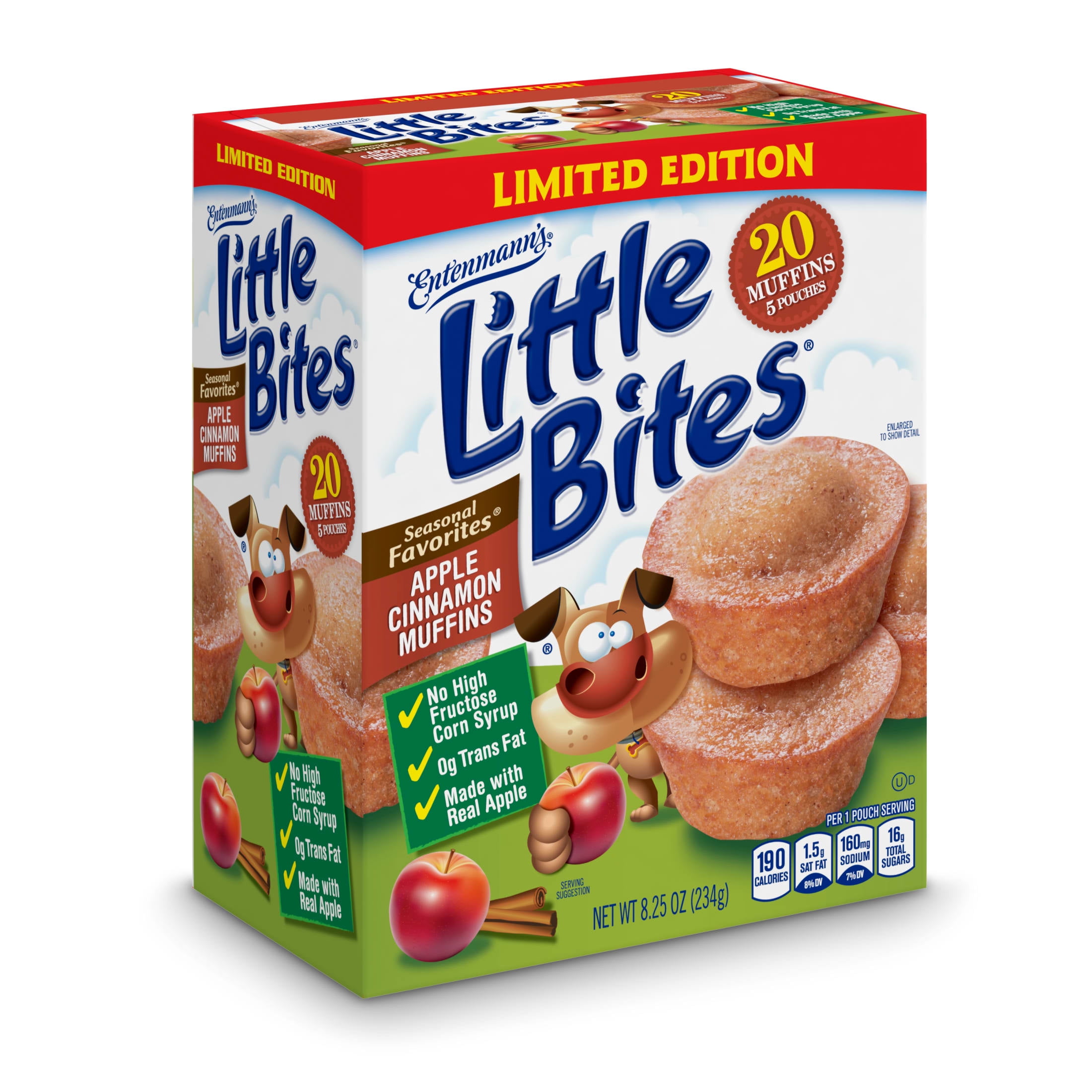 Little Bites Apple Cinnamon Muffins, 5 count, Muffins, 8.25 oz Box ...