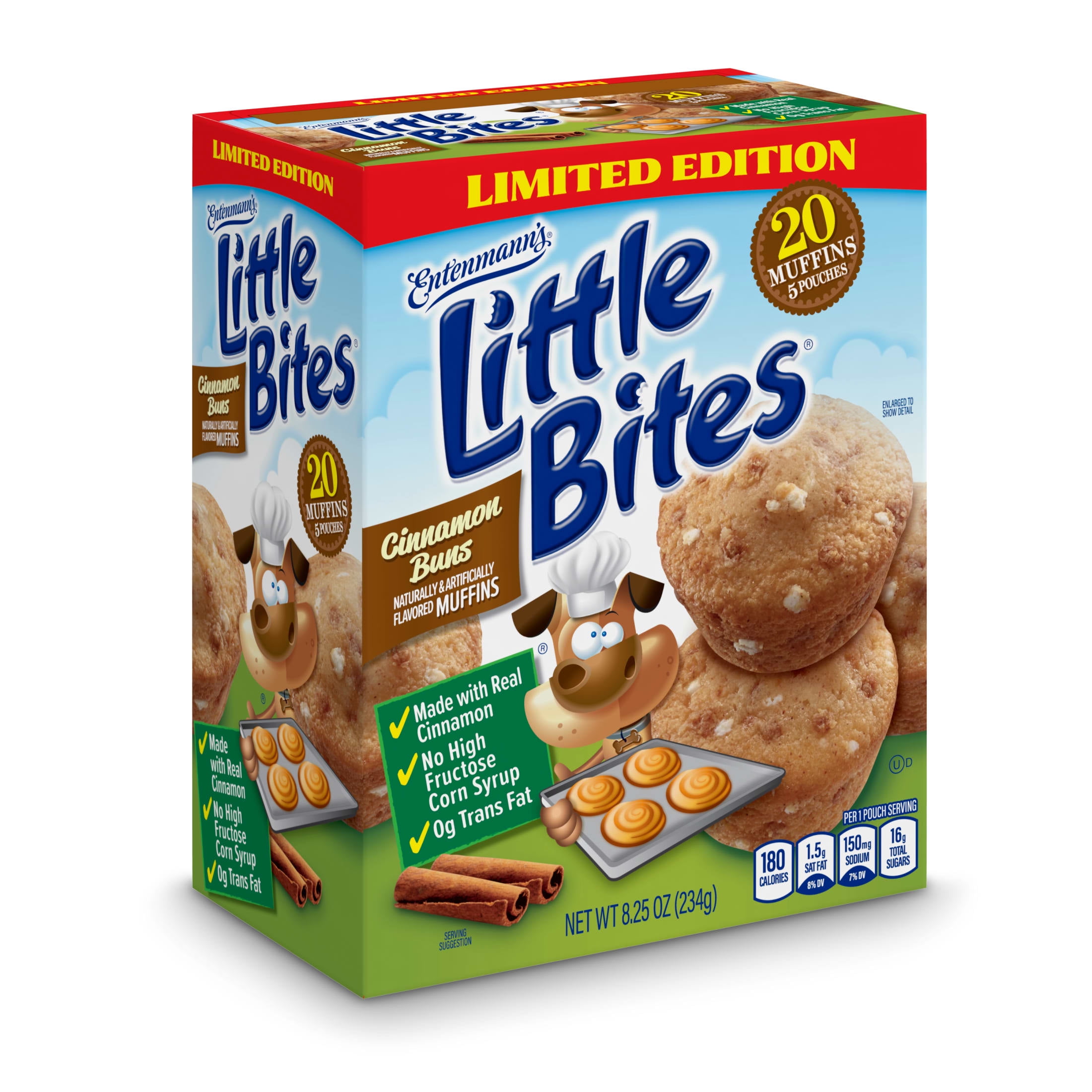 Entenmann's Little Bites Prepackaged Cinnamon Bun Mini Muffins, Kids ...