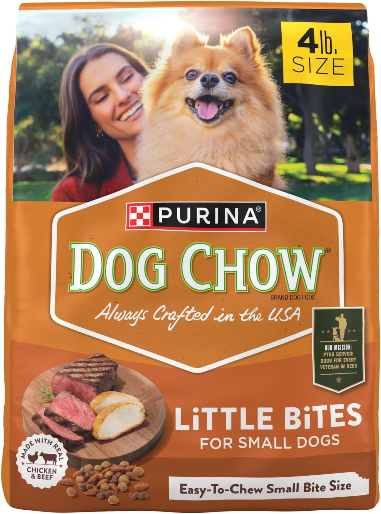 Little Bites with Real Chicken and Beef Dry Dog Food Small Breed Recipe ...