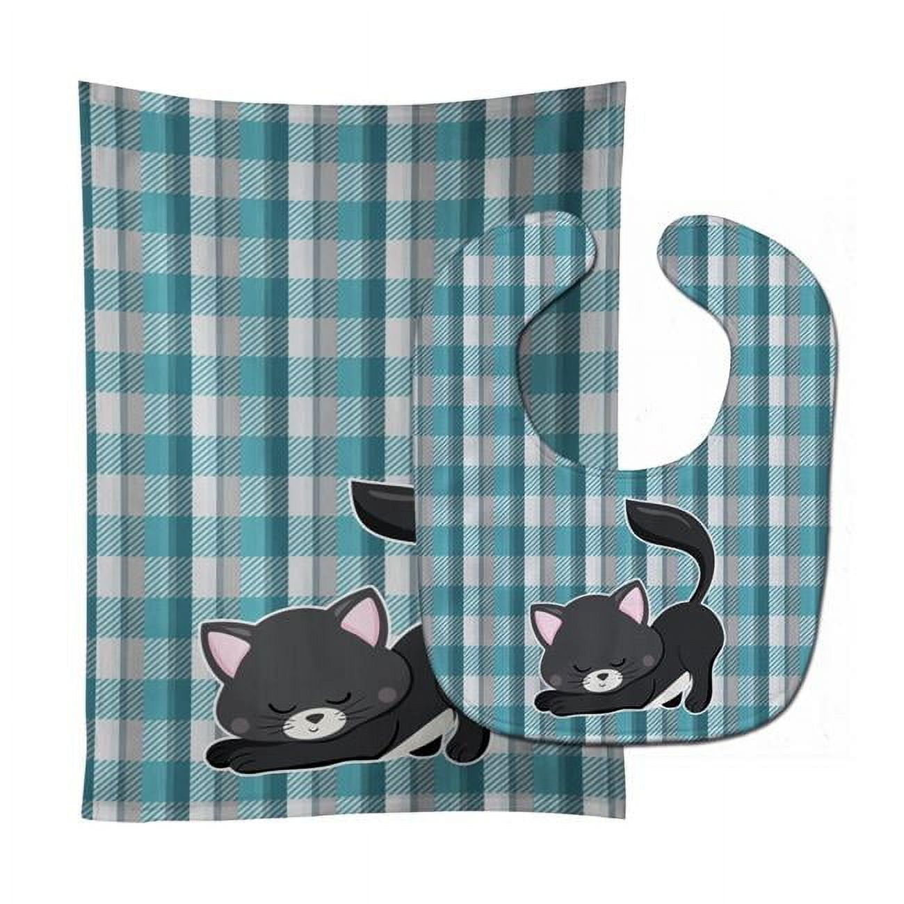 Little Black Cat Kitten Baby Bib & Burp Cloth - Walmart.com
