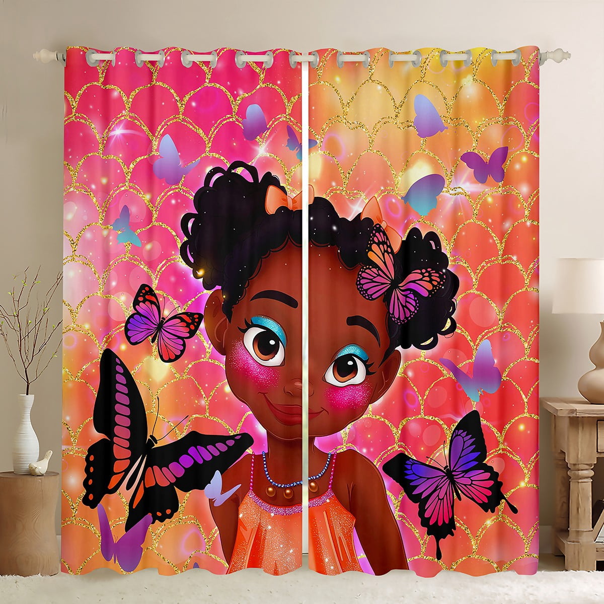 Little Black 30%-50% Blackout Curtains American Black Curtains for ...