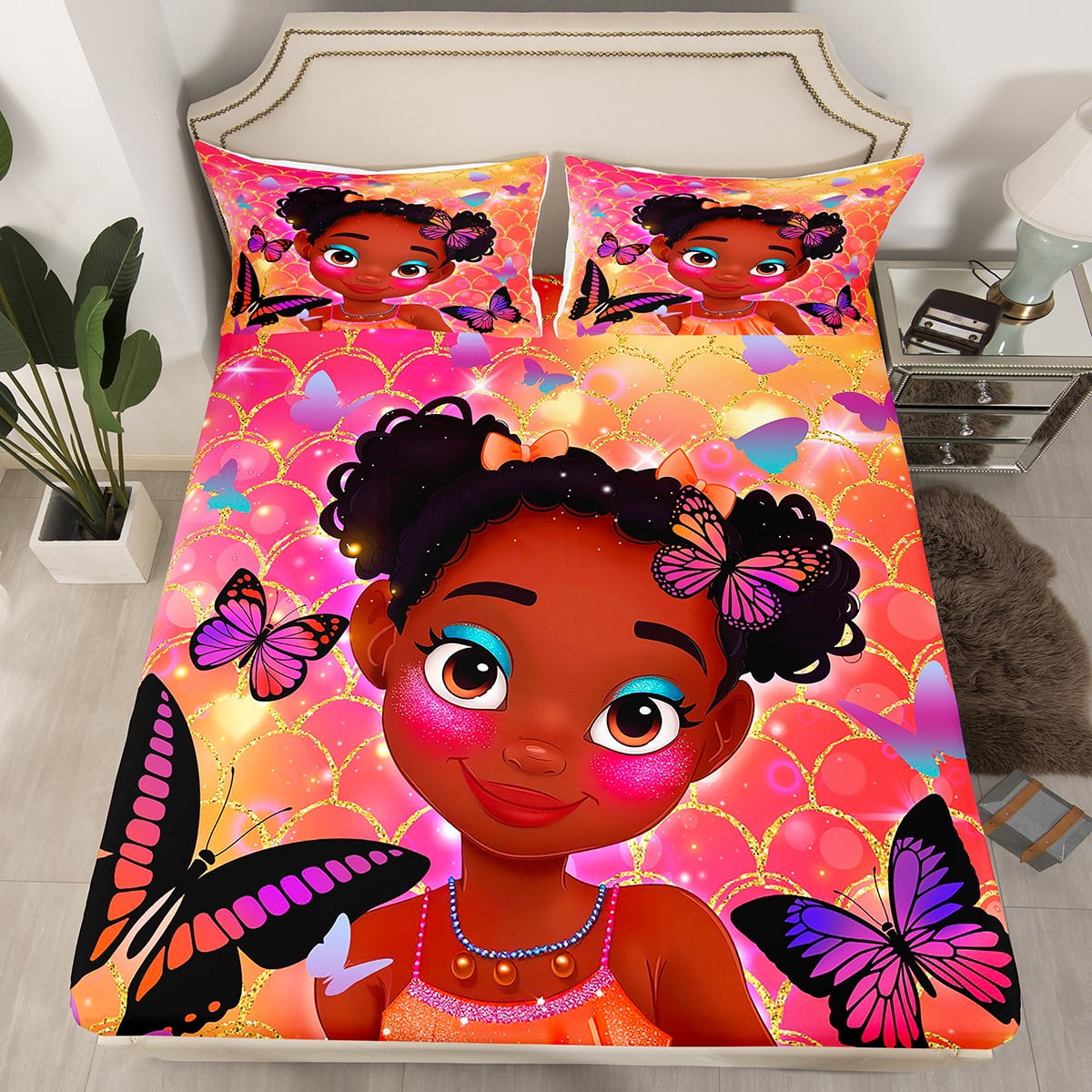 Little Black Fitted Sheet Twin American Black Bed Sheets 2 Pcs for ...