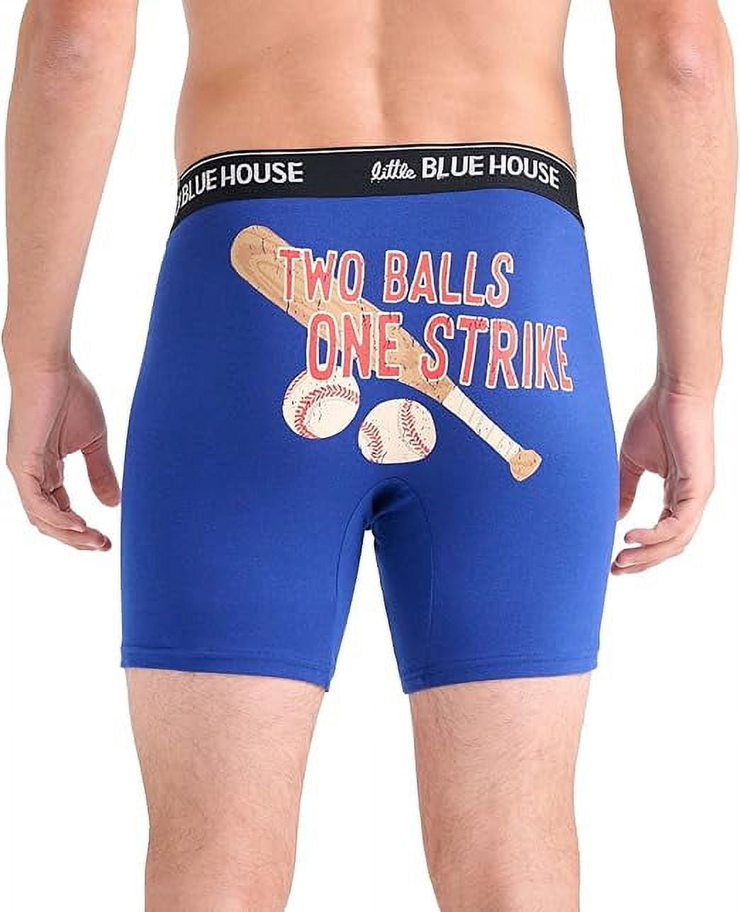 Little Blue House Men's Funny Boxer Briefs, Two Balls, Small - Walmart.com