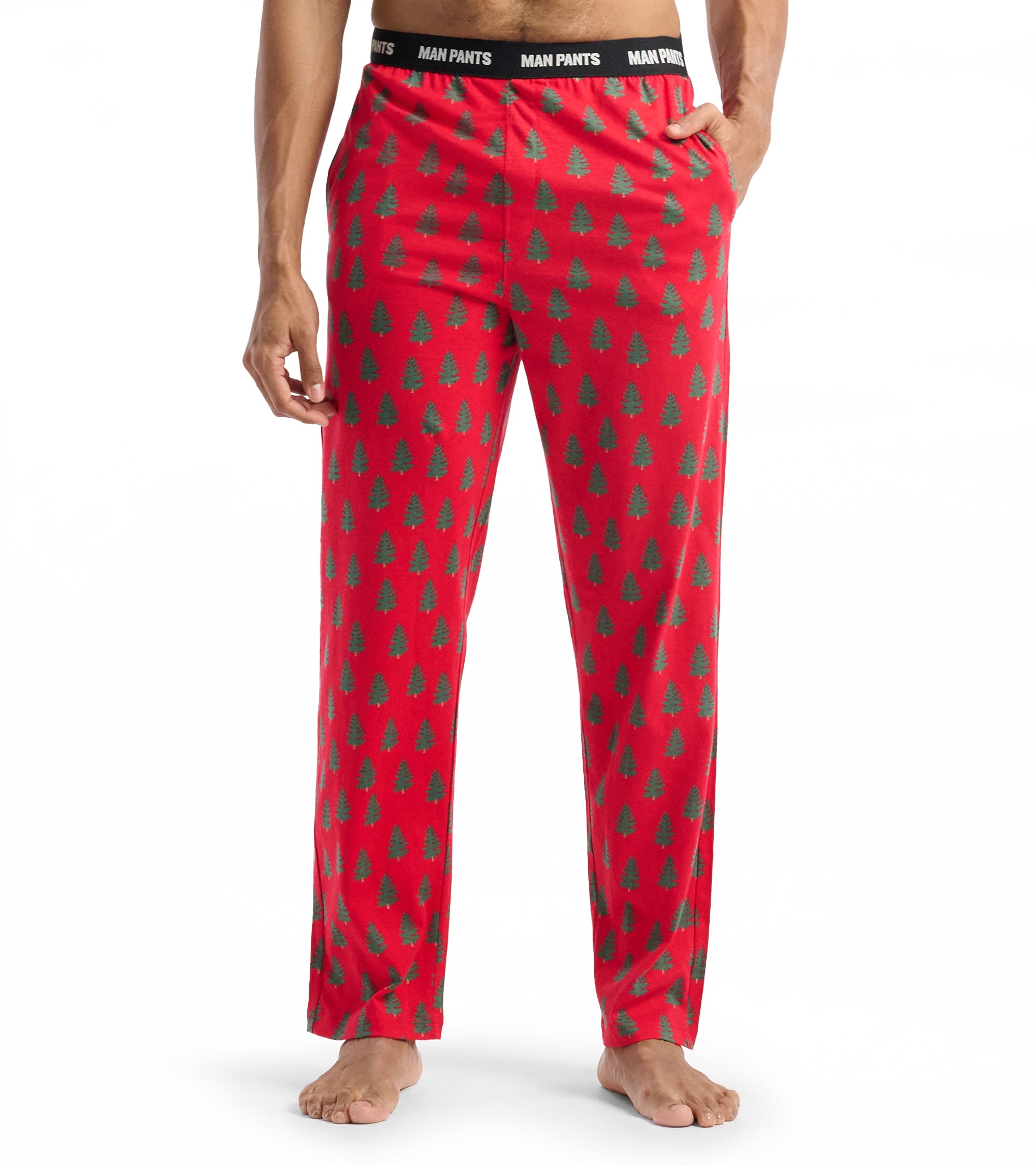 Little Blue House by Hatley Men's MAN PANTS Pajama Pants, Trees On Red ...
