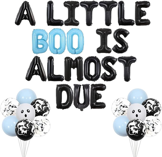 A Little Boo is Almost Due Baby Shower Decorations Halloween Baby ...