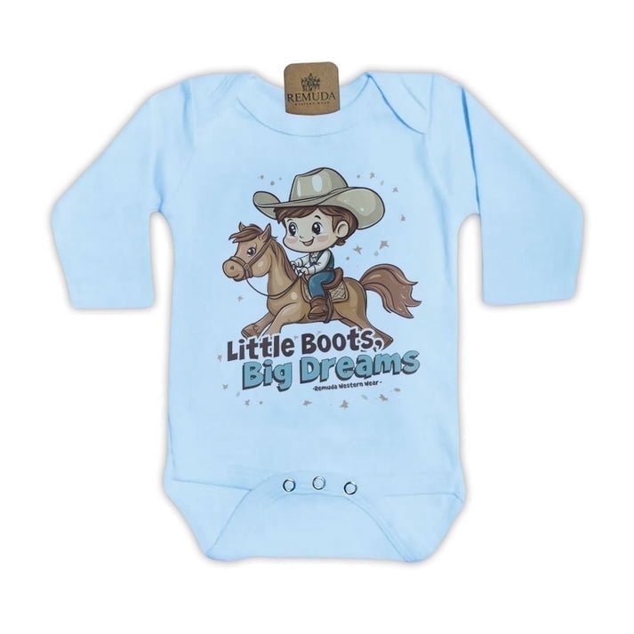 Little Boots, Big Dreams Infant Boys One Piece Romper - Walmart.com