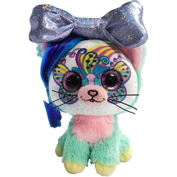 Little Bow Pets 6" Rainbow Bow Cat Plush Toy - Walmart.com