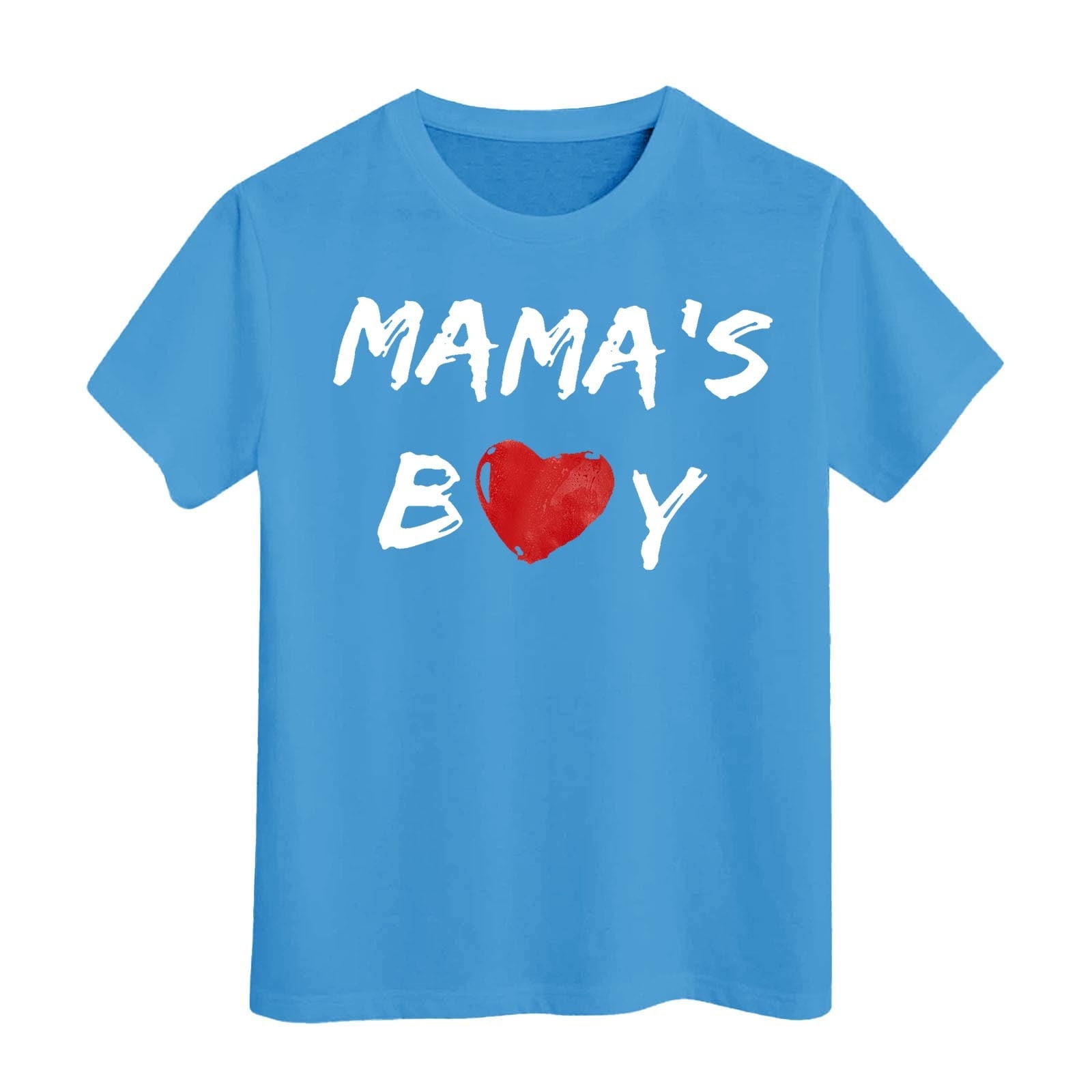 Little Boy Shirt Mama'S Boy Tee Crewneck Short Sleeve T Shirts For Kids ...