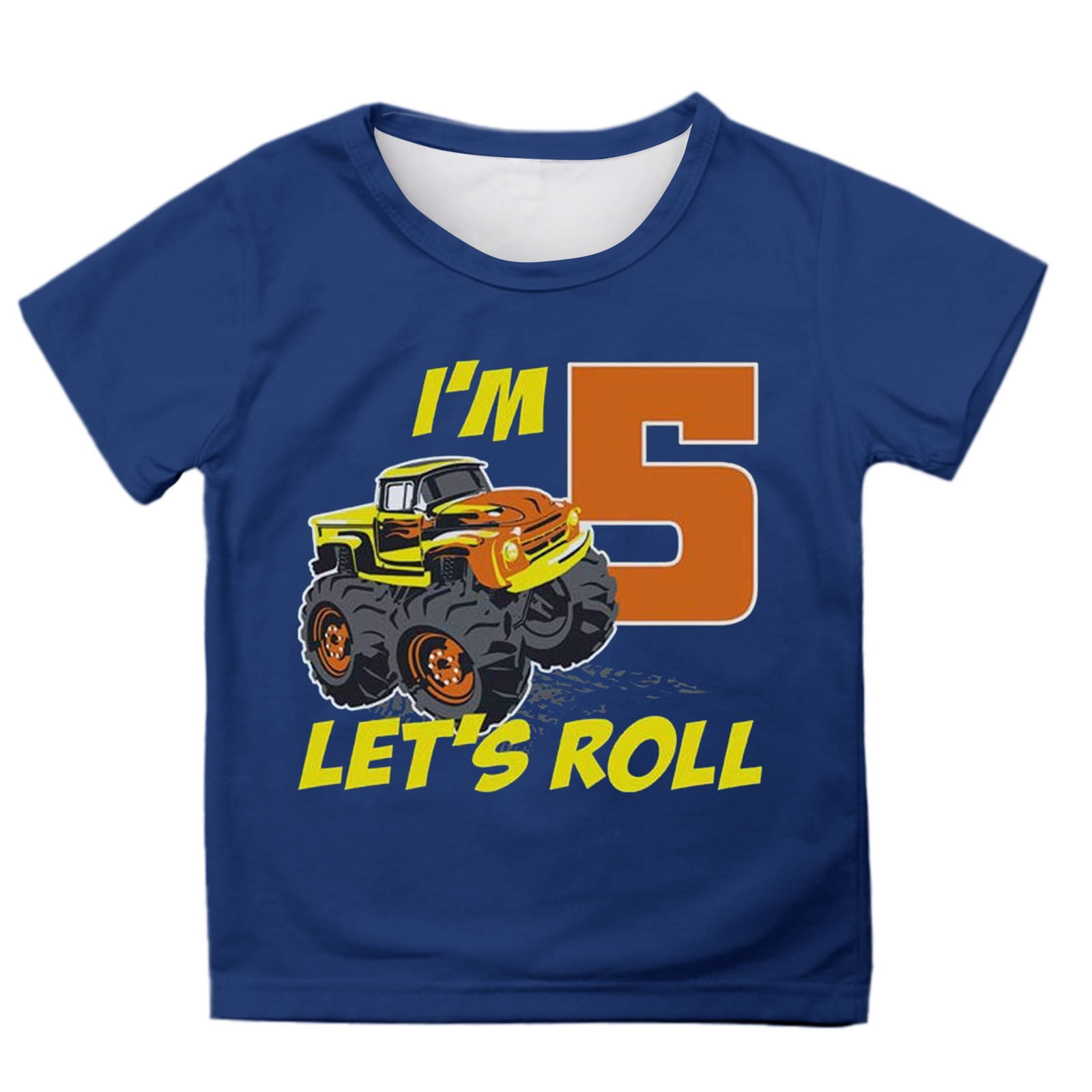 Little Boy Shirts Short Sleeve Shirt Funny Cartoon Car Truck Excavator ...