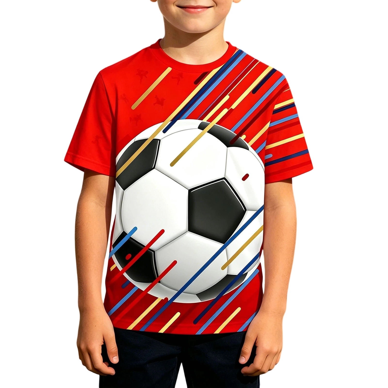 Little Boy Tops Junior Football Team Breathable Blend Comfort Petite ...