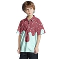 Little Boy Tops Lapel Half Zip Short Sleeve Color Blocked Boys Athletic ...