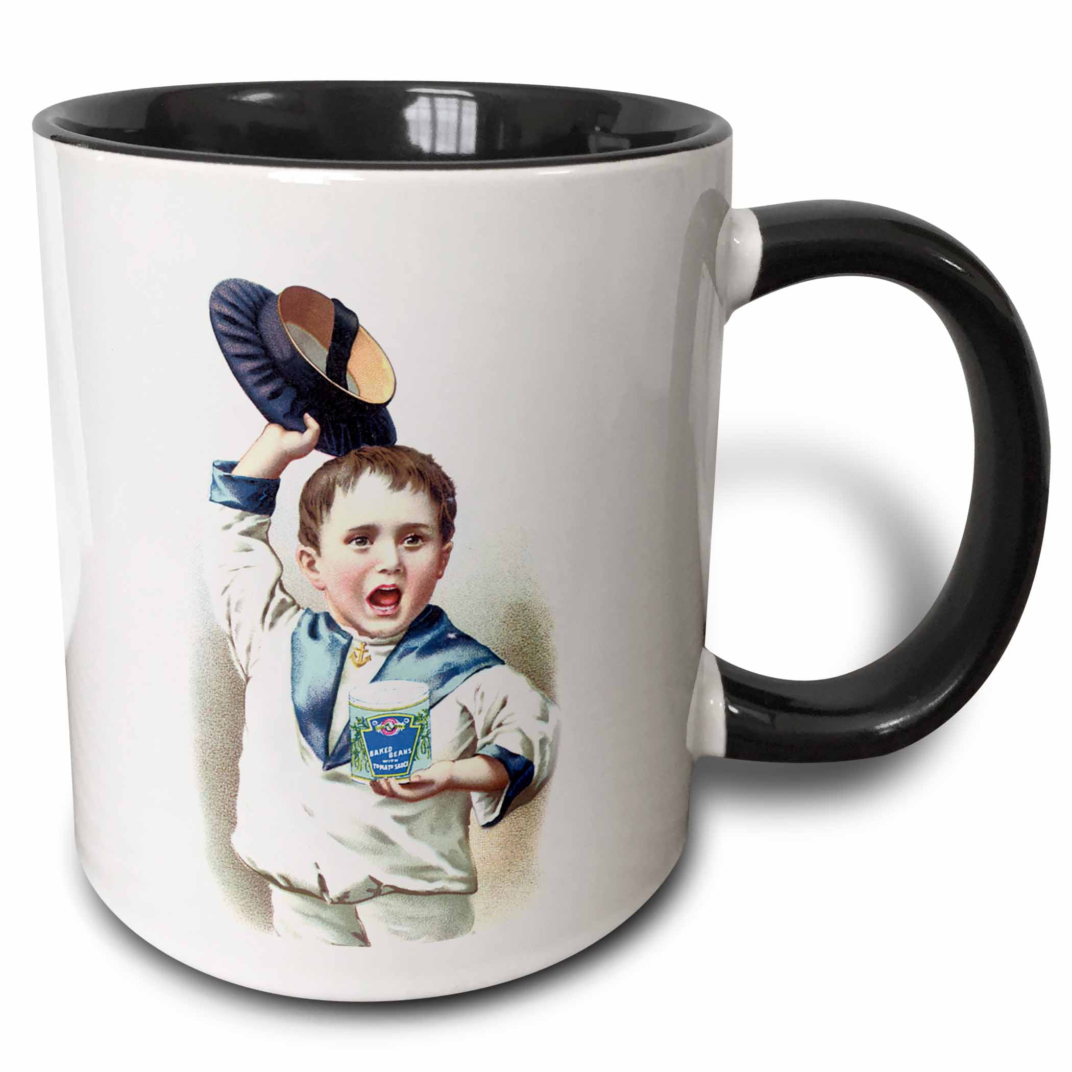 3drose, Little Boy with Sailors Hat Holding Can of Baked Beans, 15oz ...