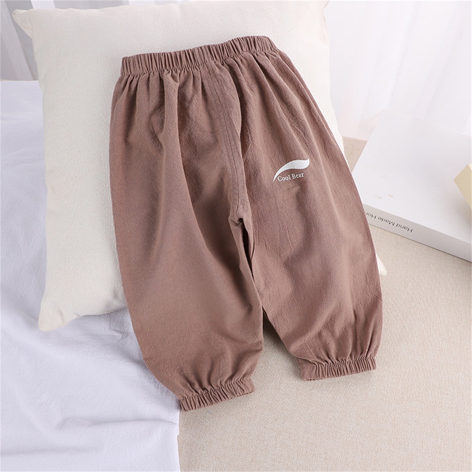 Little Boys And Girls Summer Pants Printed Child's Baby Botton Long ...