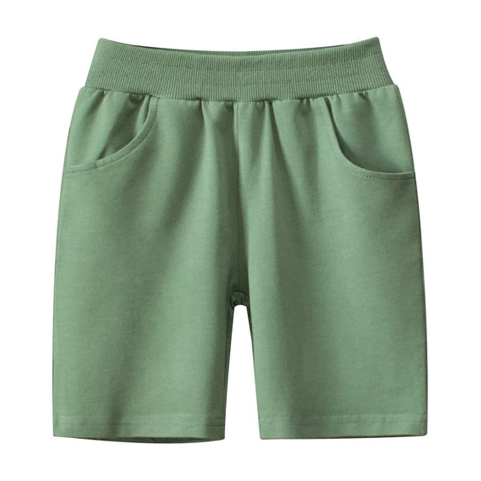 Little Boys Cotton Shorts Elastic High Waist Summer Pant Casual Dressy ...