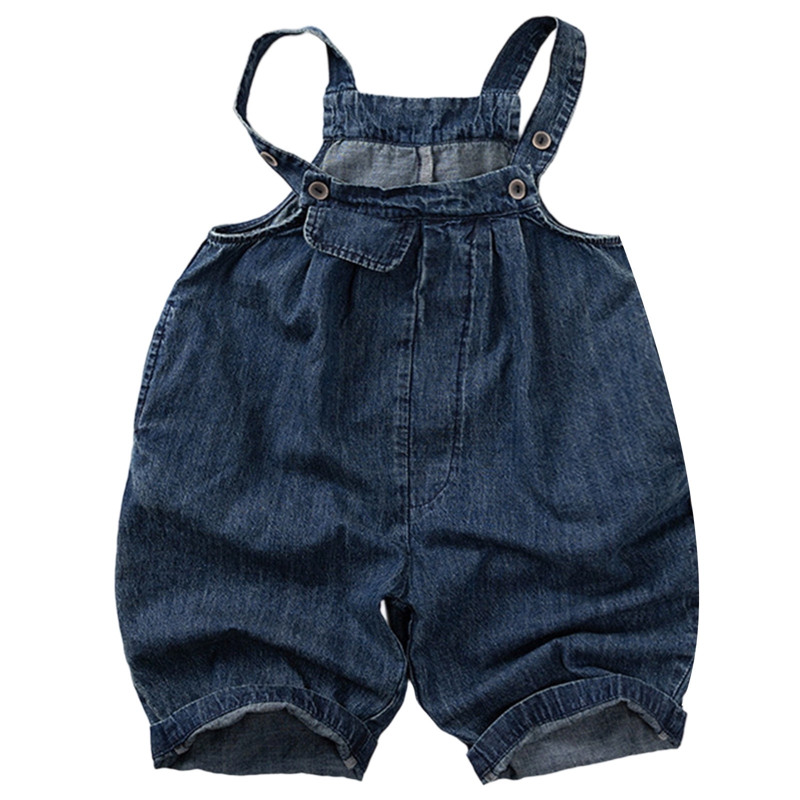 Little Boys Denim Overalls Kids Summer Lightweight Casual Romper Pants ...