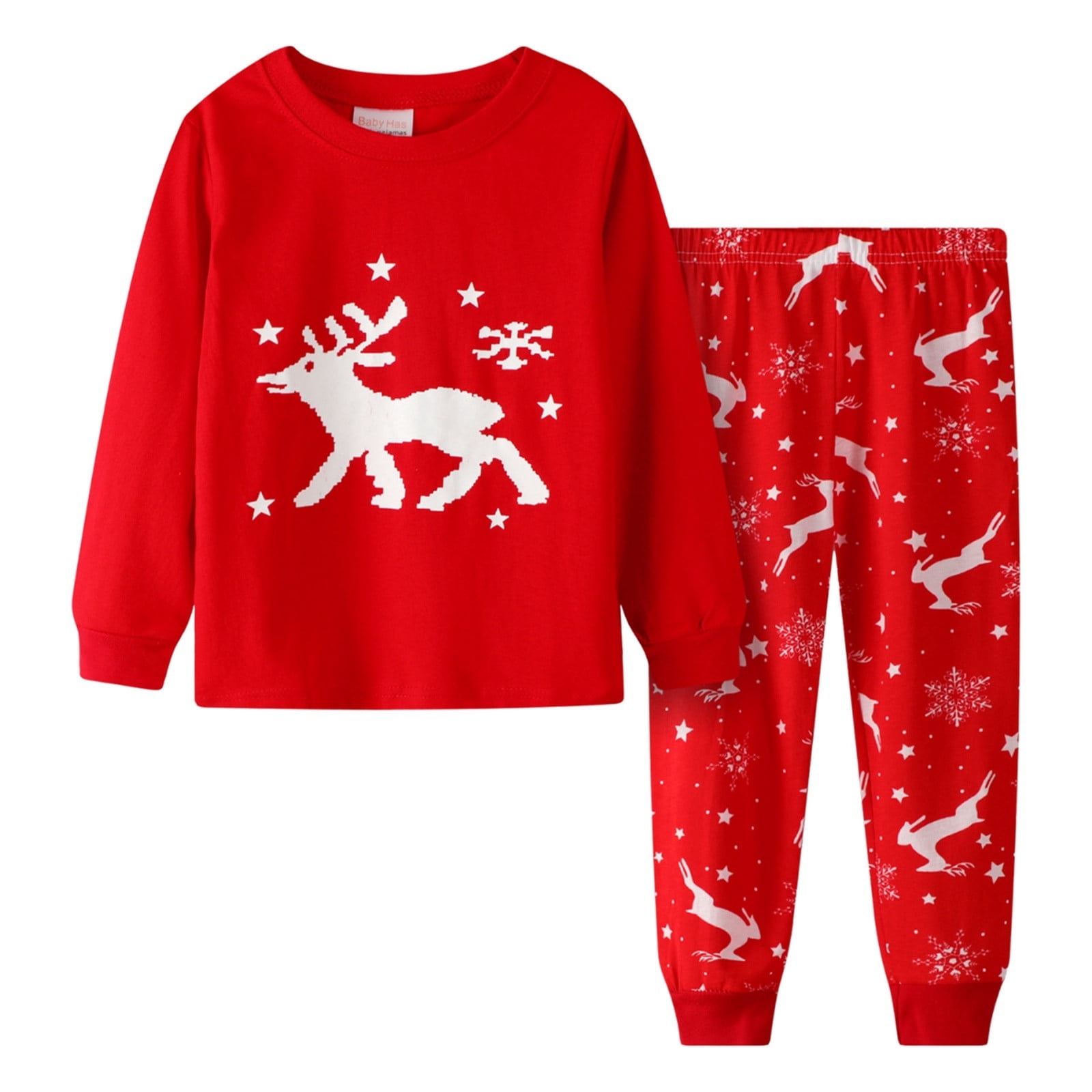 Little Boys Girls Christmas Pajamas Set Cute Casual Prints Long Sleeve Sets Toddler Boys Pjs ...