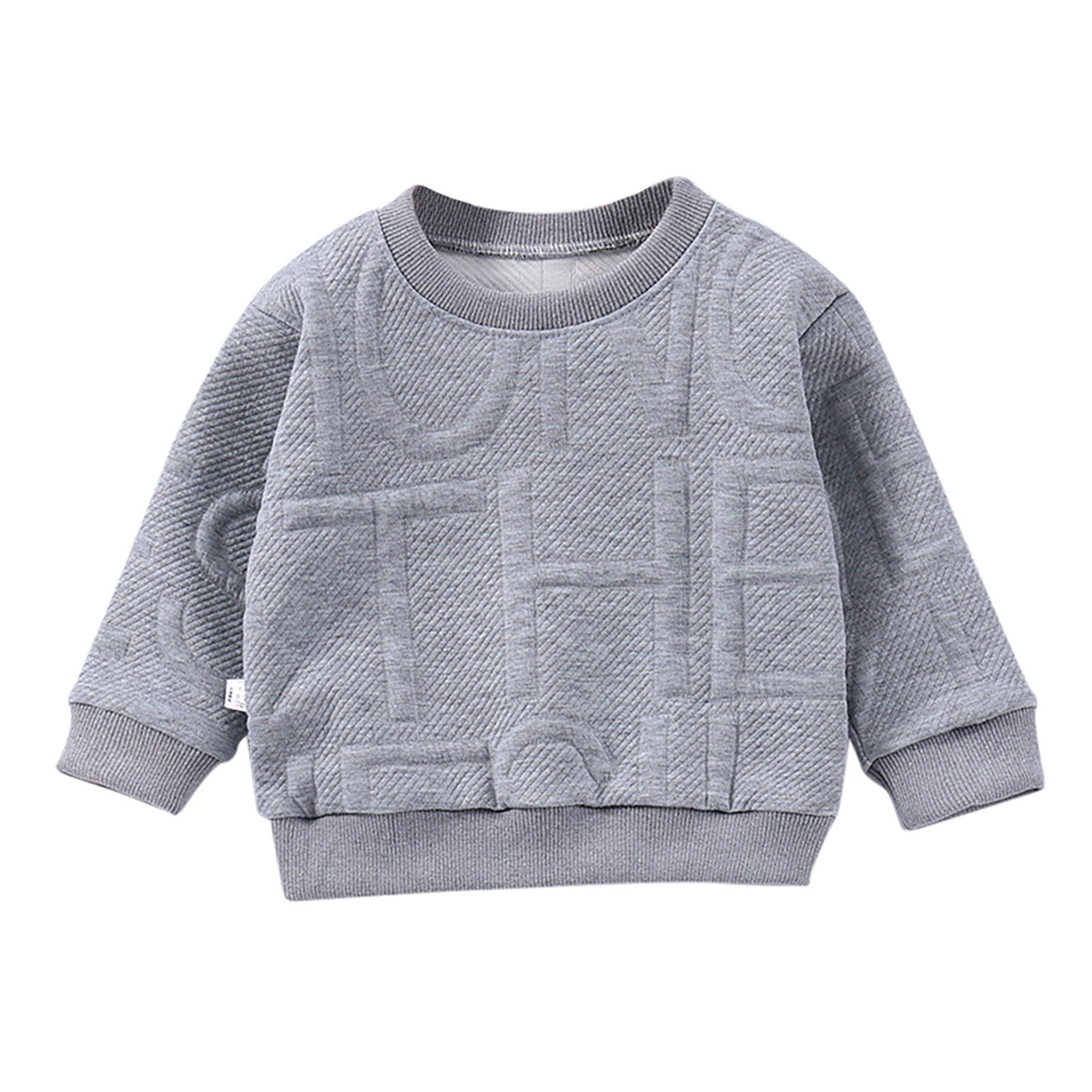 Little Boys Girls Crew Neck Sweatshirt Long Sleeve Letter Embroidery ...