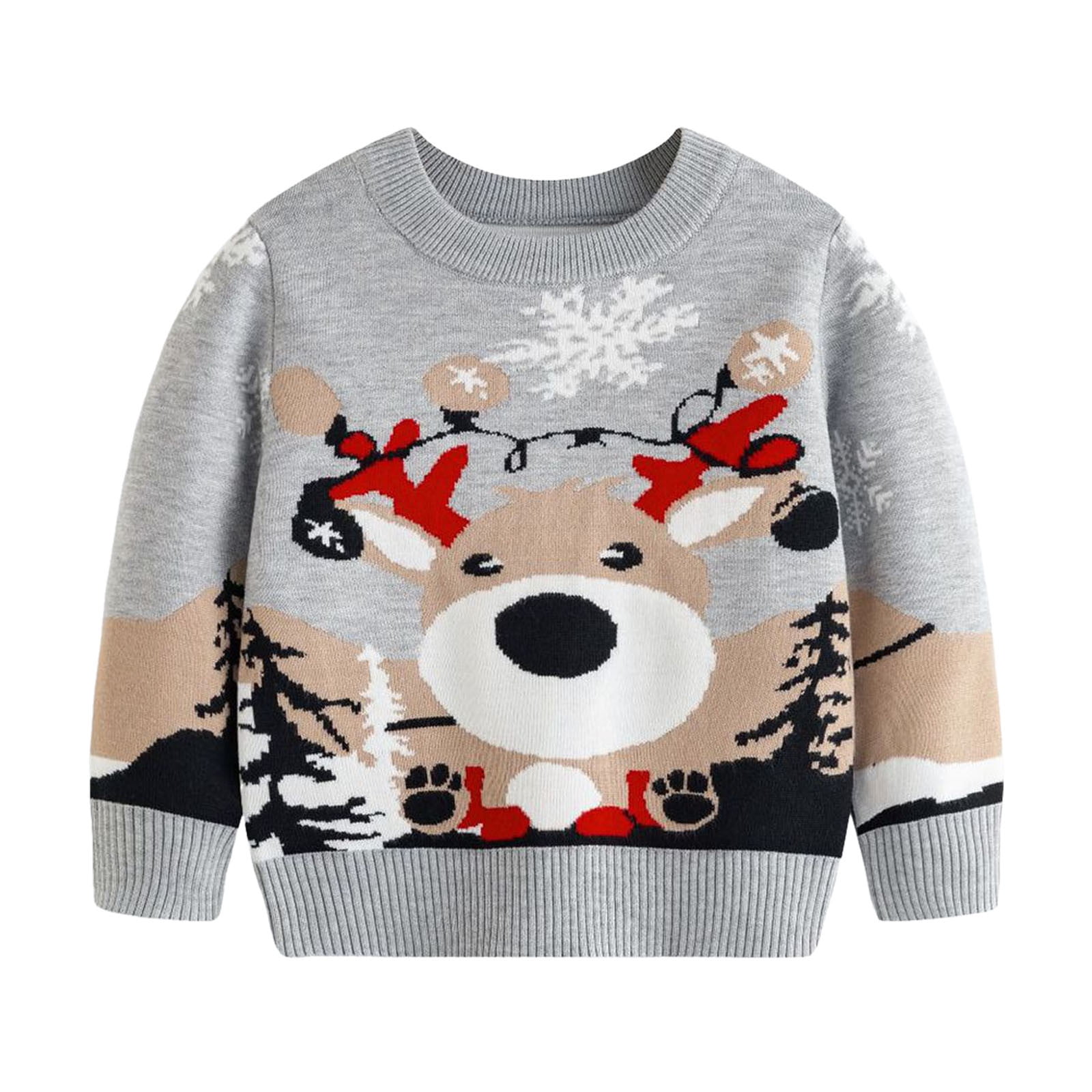 Little Boys Girls Kids Christmas Sweater Xmas Holiday Party Crewneck ...