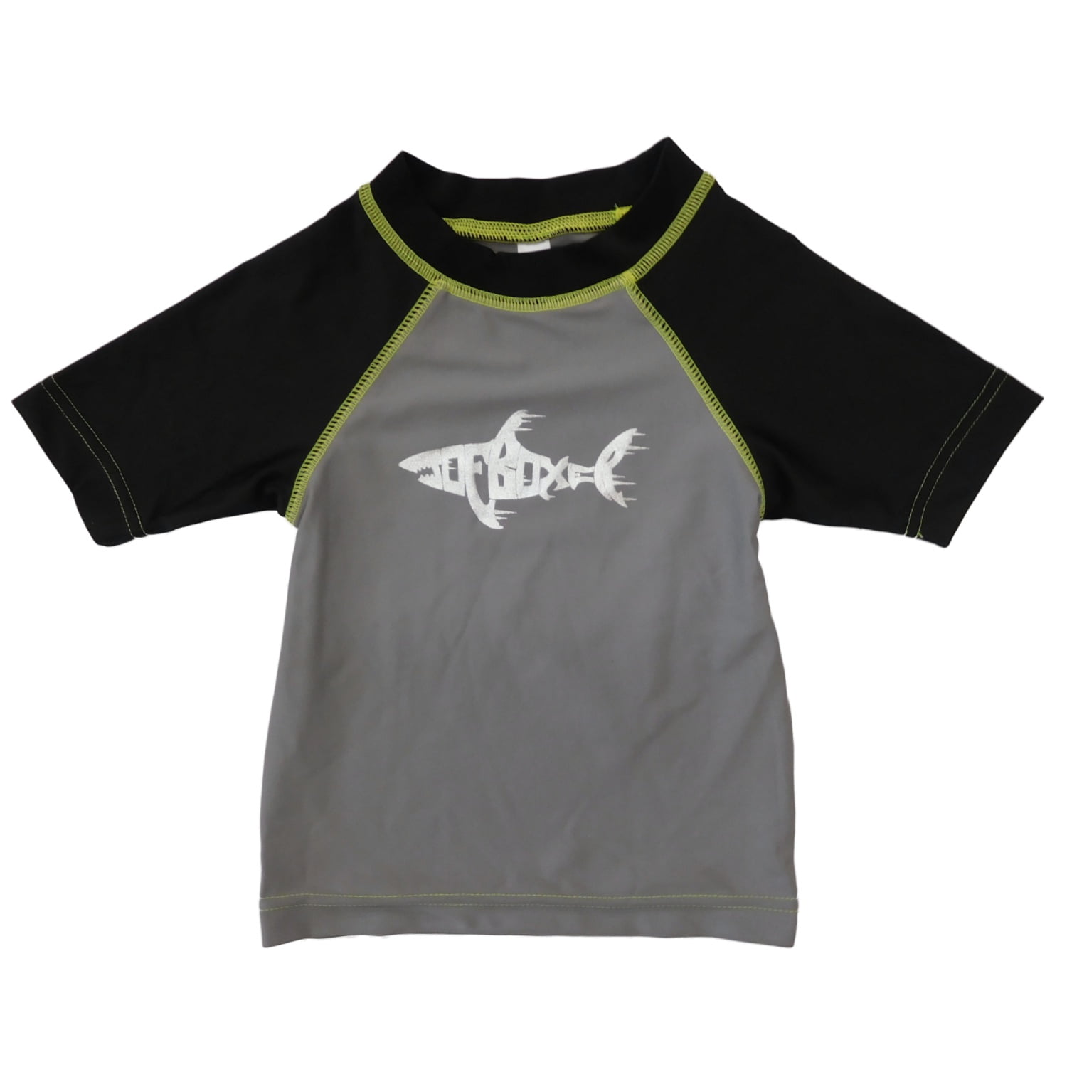 Little Boys Gray/Black Shark Rash Guard Swim Shirt 4 - Walmart.com
