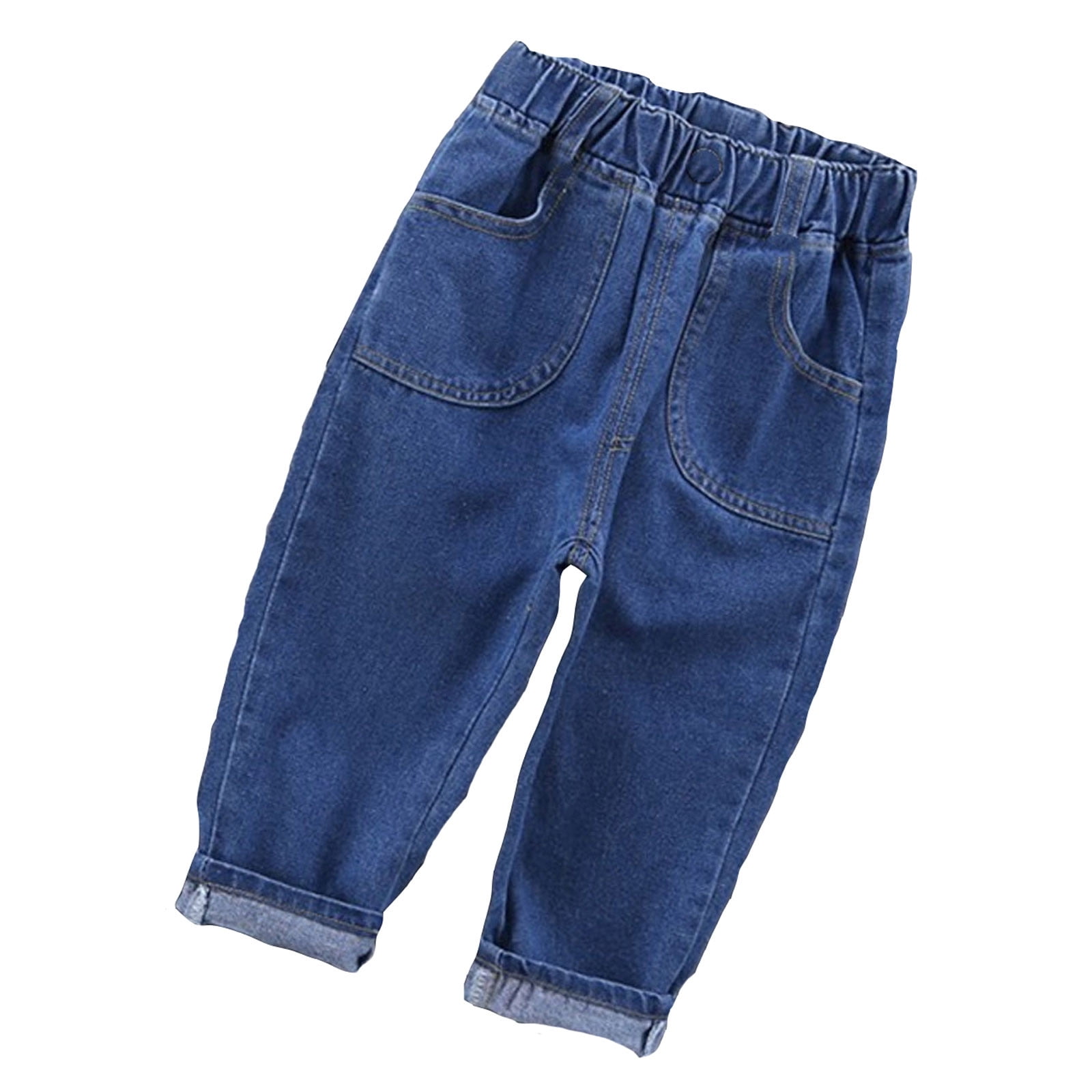Little Boys Jeans Versatile Pants Elastic Waist for Kids Size 5-6T ...