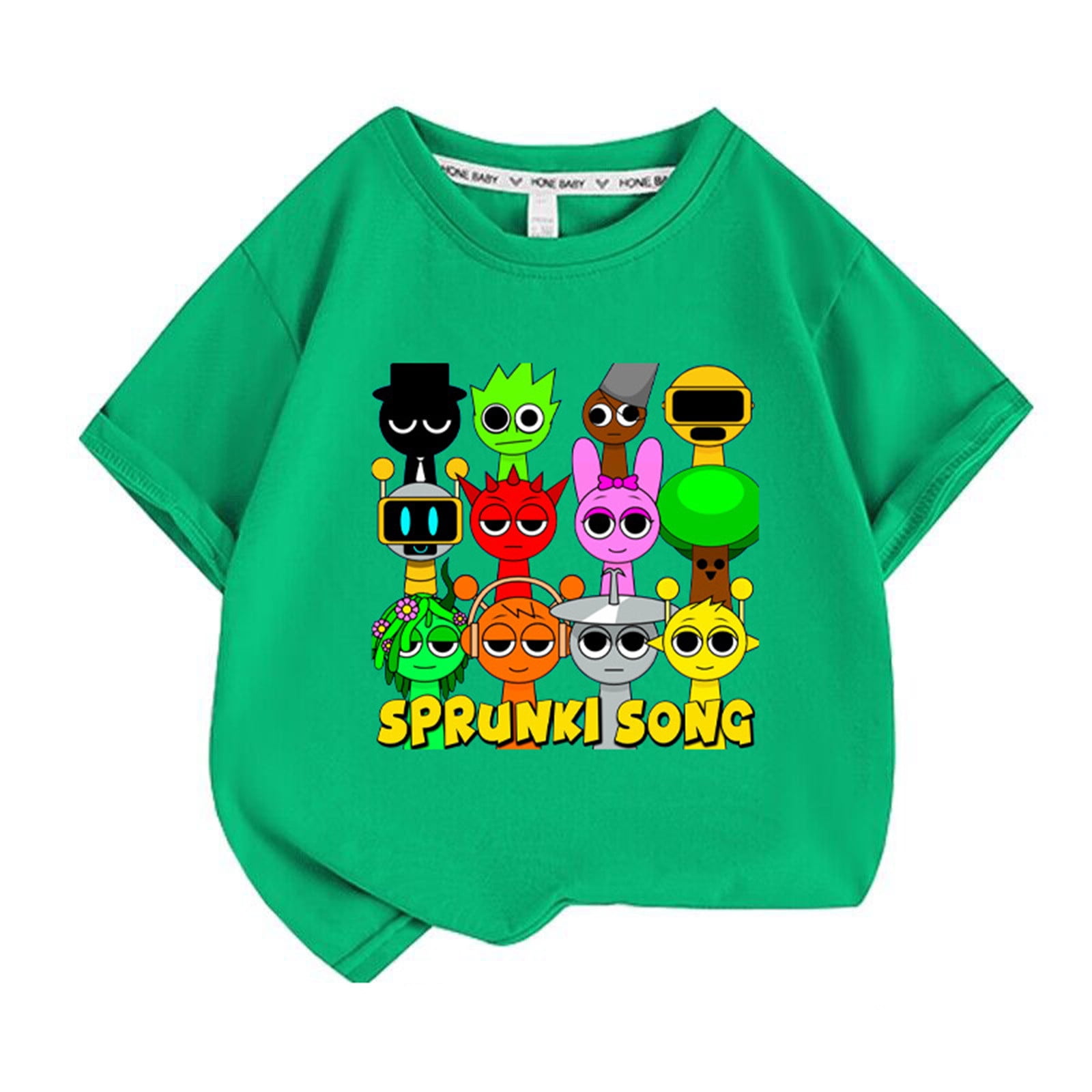 Little Boys Kids Sprunki Shirt For Fans Kids Sprunki Figure Printed ...