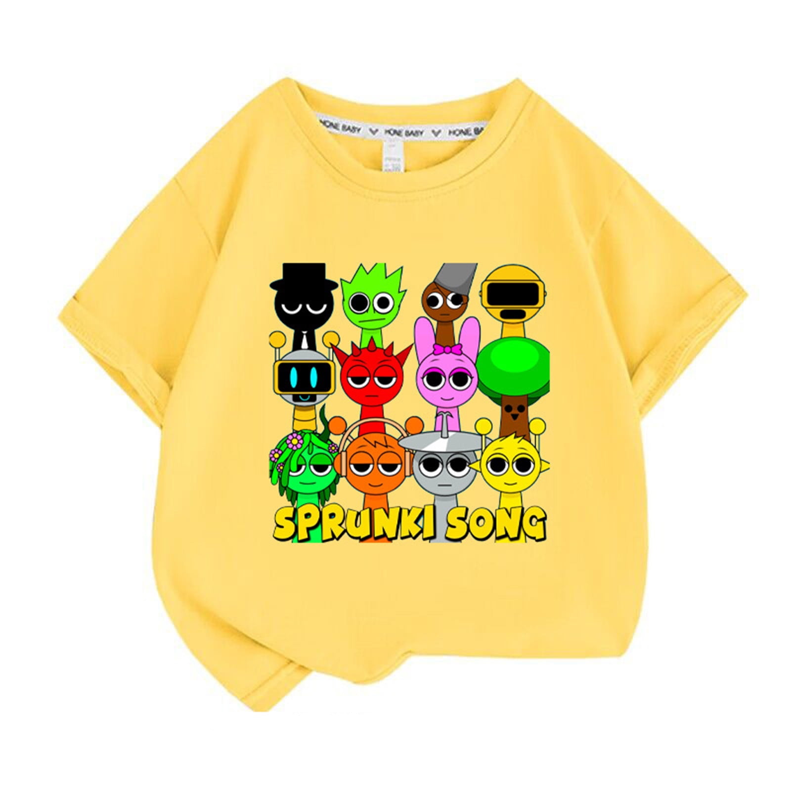 Little Boys Kids Sprunki Shirt For Fans Kids Sprunki Figure Printed ...