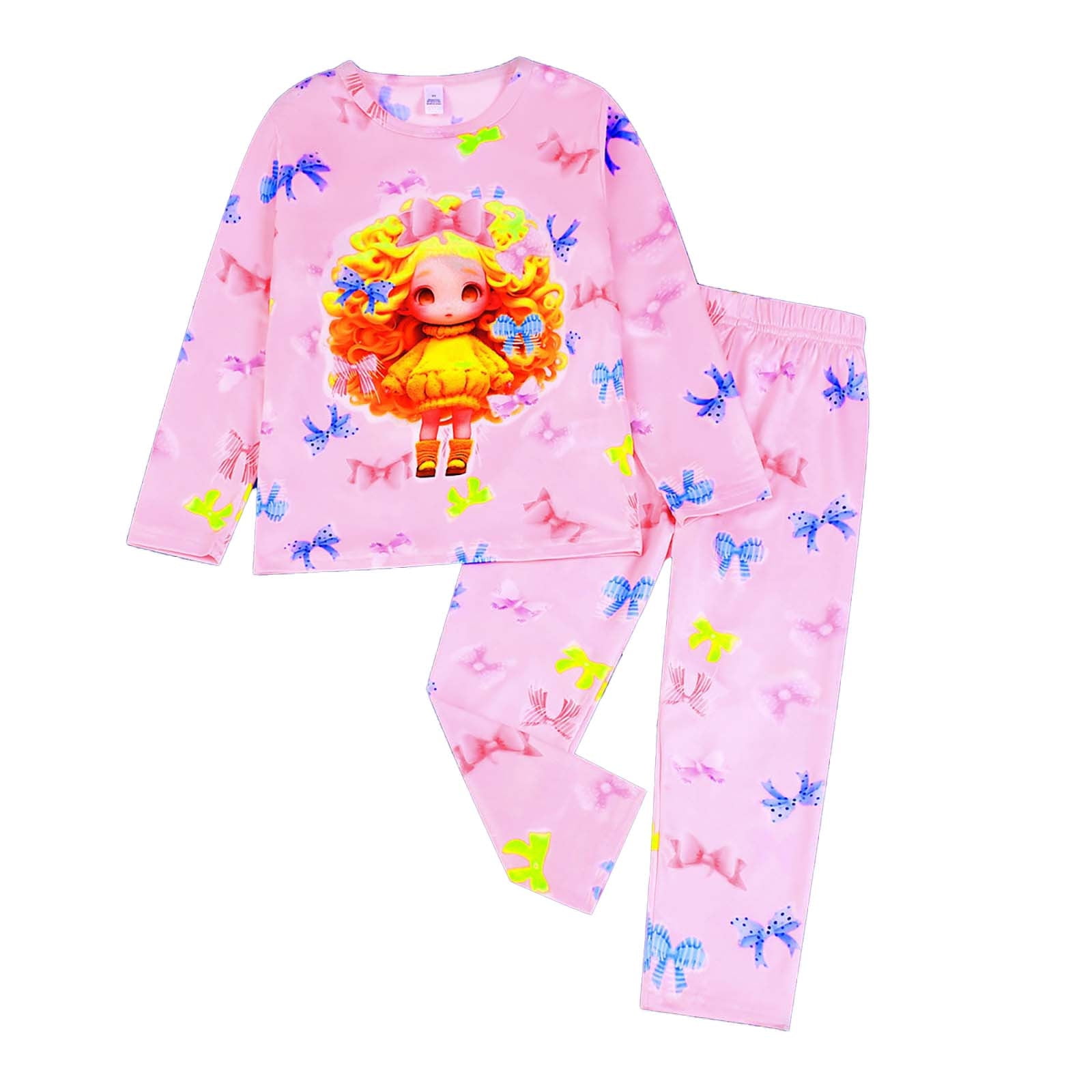 Little Boys Pajamas Cartoon Print Long Sleeves T-Shirt and Pant Soft ...