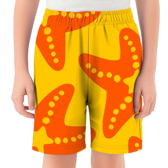 Little Boys Pants Waist Striped Star Print In Five Inch Length Kids ...