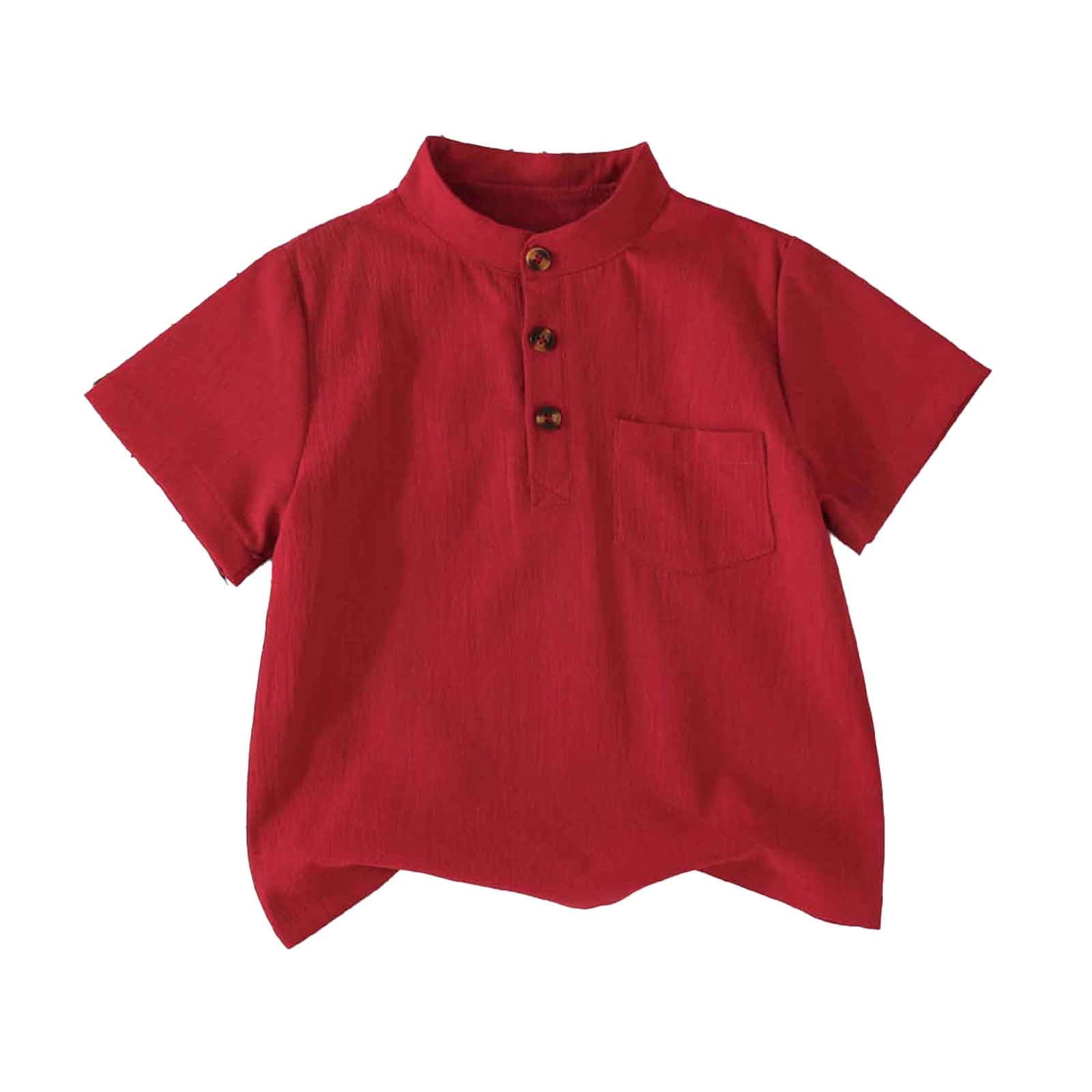 Little Boys' Polo Shirt Red Polo Shirt for Boys Kids Collar Shirts Boys ...