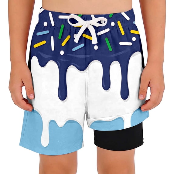 Little Boys Swimsuit Trunks Compression Liner Shorts 2 Years Kids Suits ...