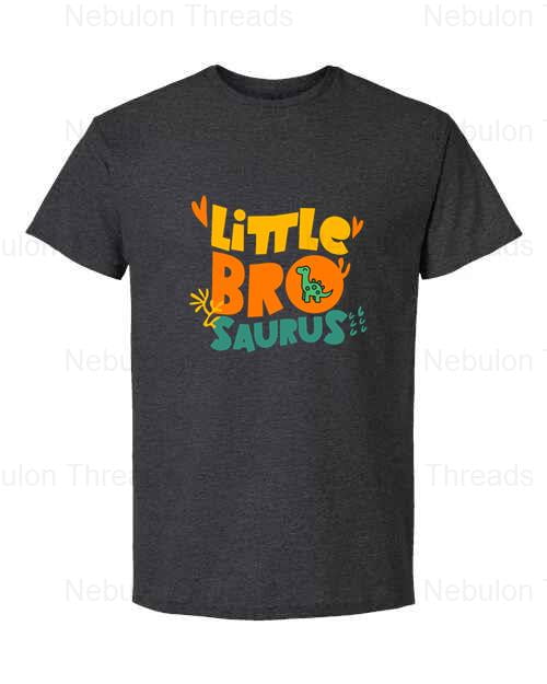 Little Bro Saurus T Shirt Cute Dino Brother Graphic for Fun Matching ...