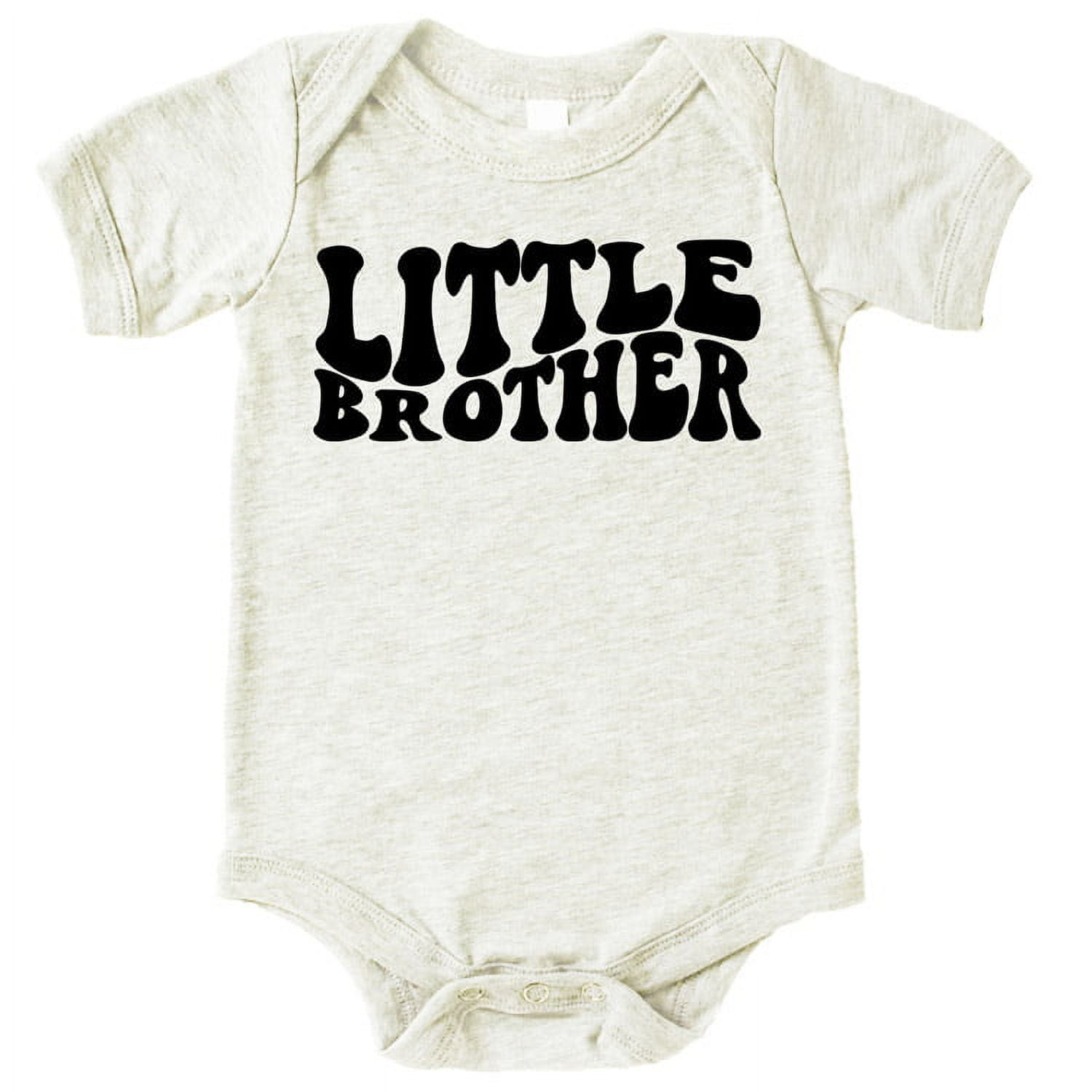 Little Brother Groovy Wavy Bodysuits Natural Heather Bodysuit 12 Months ...
