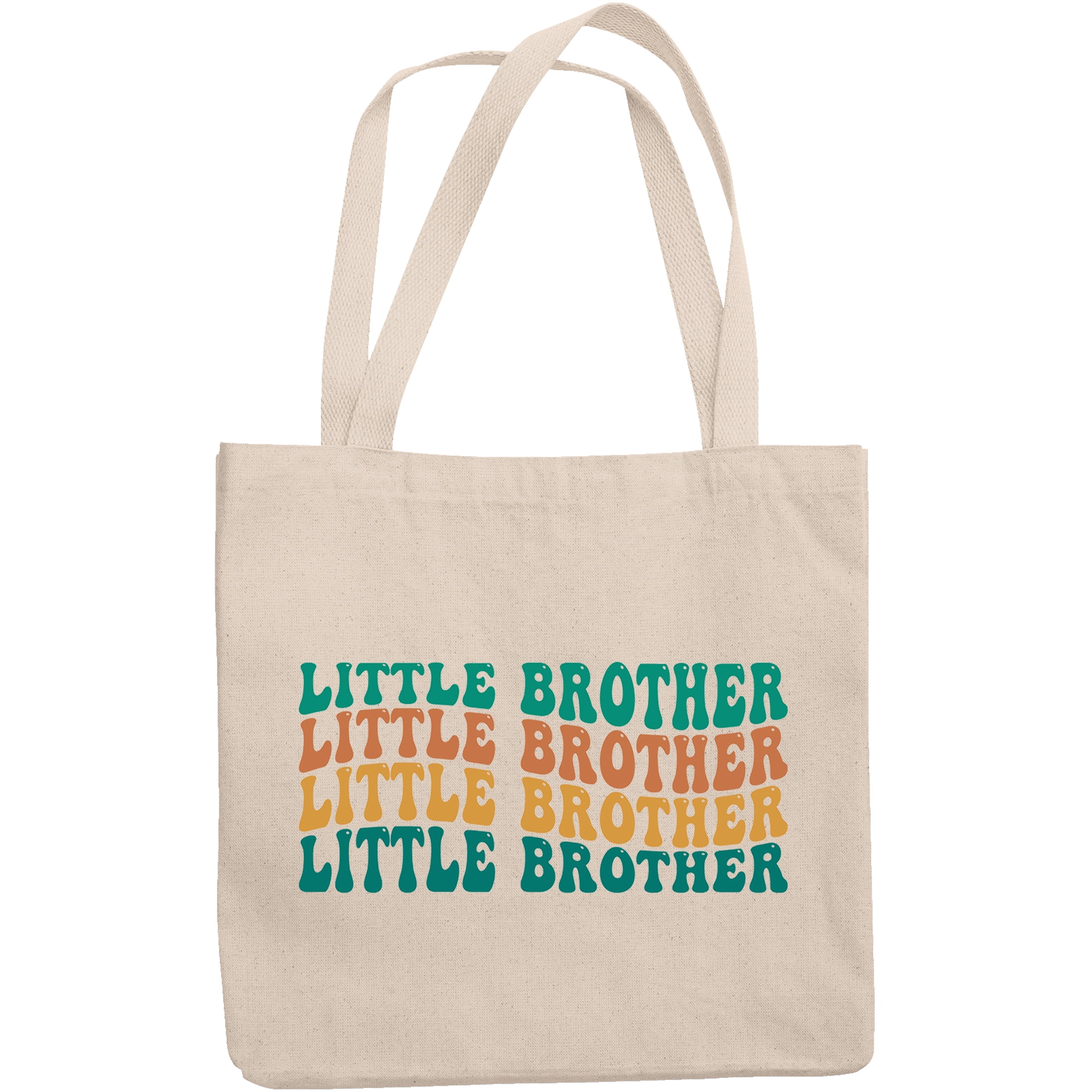 Little Brother, Younger Sibling Themed, Groovy Retro Wavy Text Merch ...