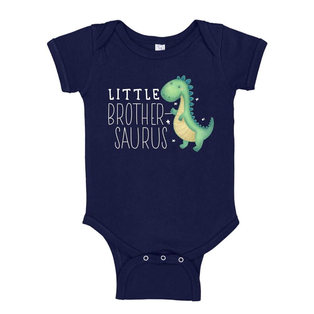 Little Brothersaurus Dinosaur Baby Bodysuit One Piece 18 mo Navy Blue ...
