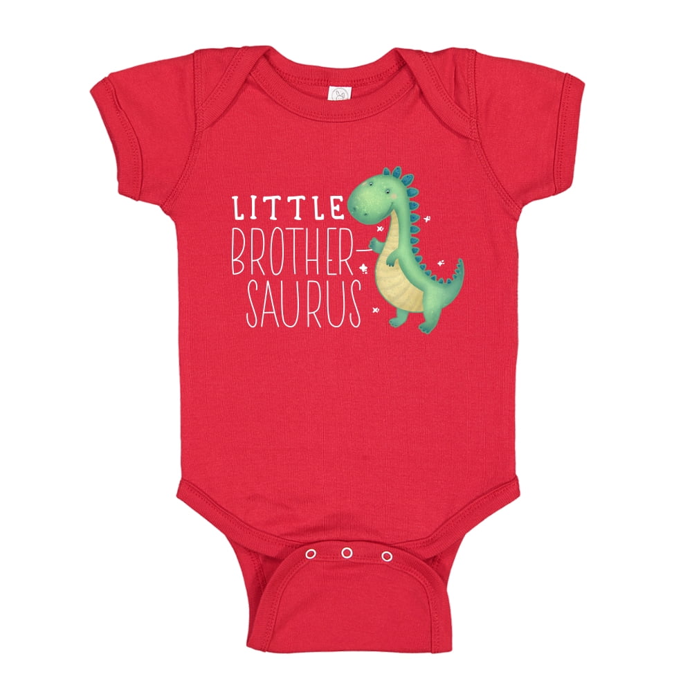 Little Brothersaurus Dinosaur Baby Bodysuit One Piece 24 mo Red ...