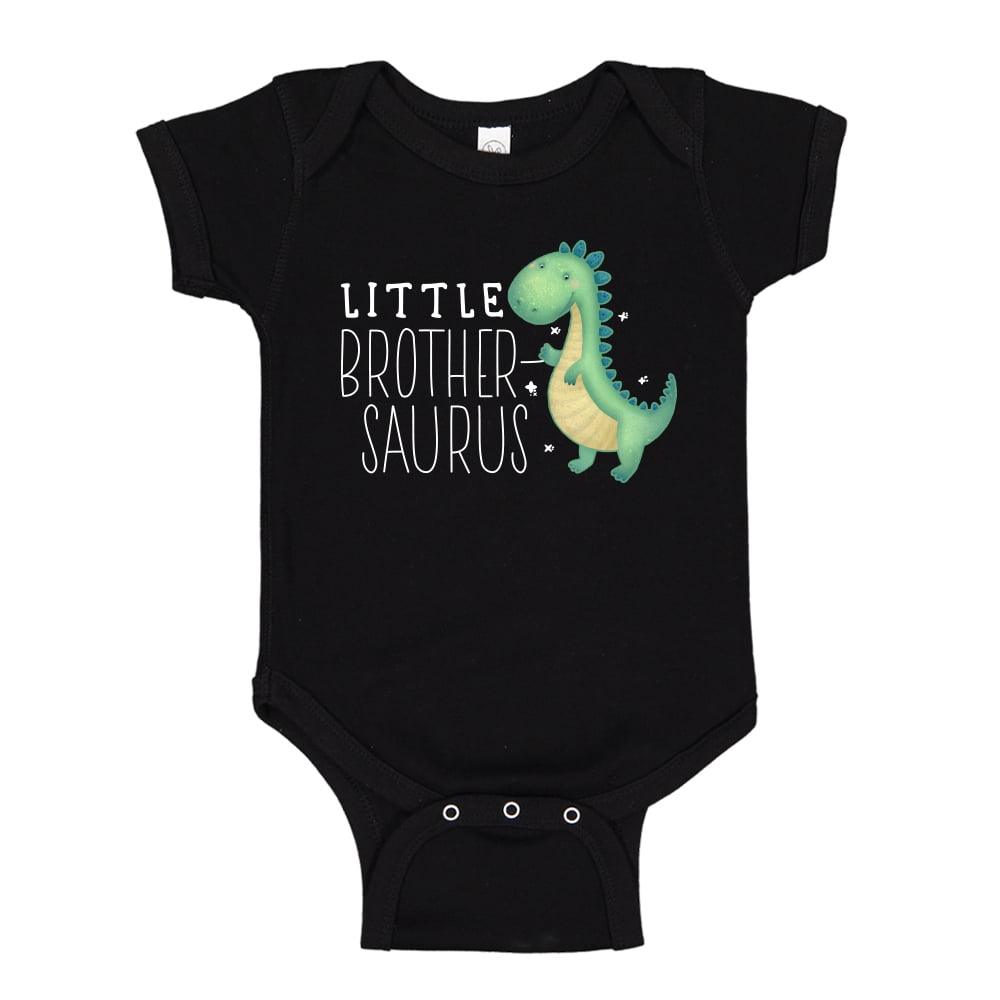 Little Brothersaurus Dinosaur Baby Bodysuit One Piece 6 mo Black ...