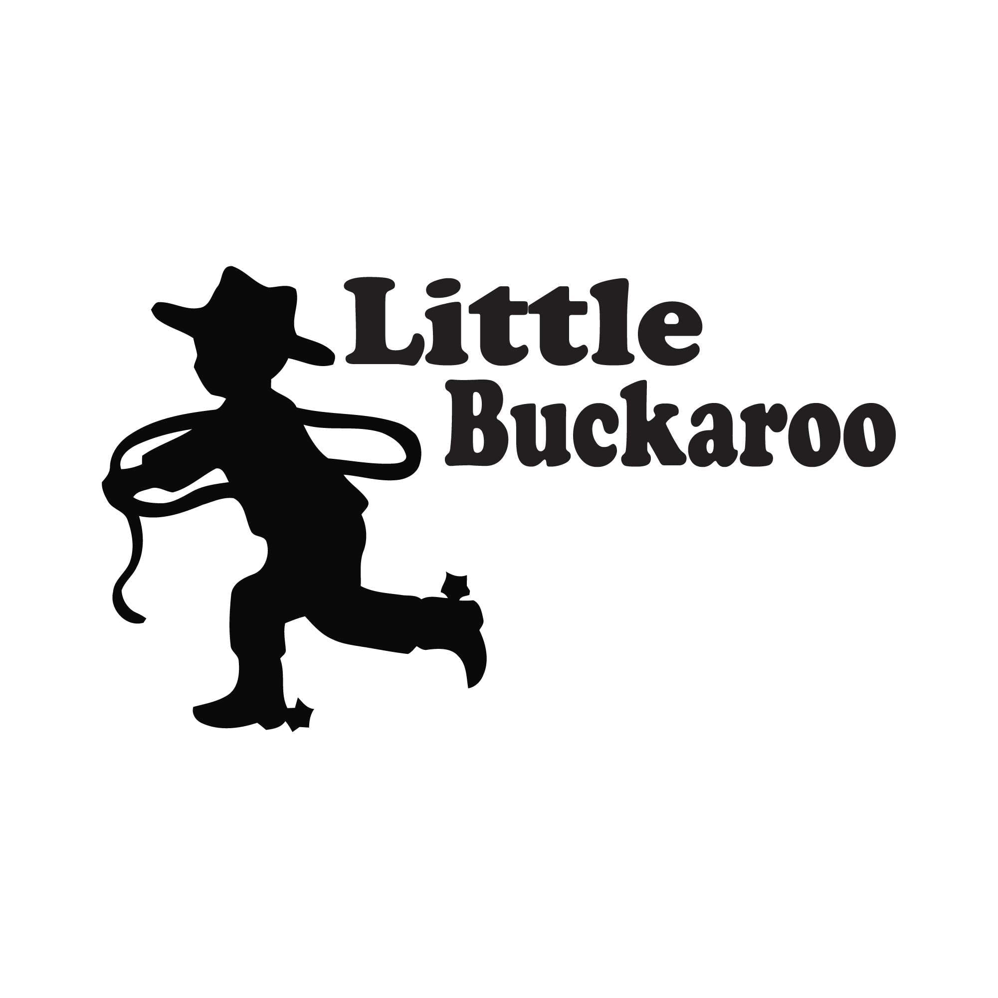 Little Buckaroo Cowboy Quotes Rodeo Bull Silhouette Decal Wall Art ...
