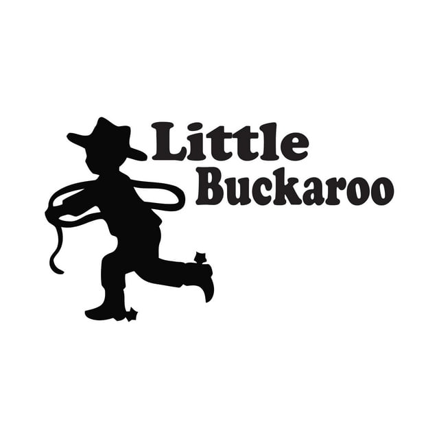 Little Buckaroo Cowboy Quotes Rodeo Bull Silhouette Decal Wall Art ...
