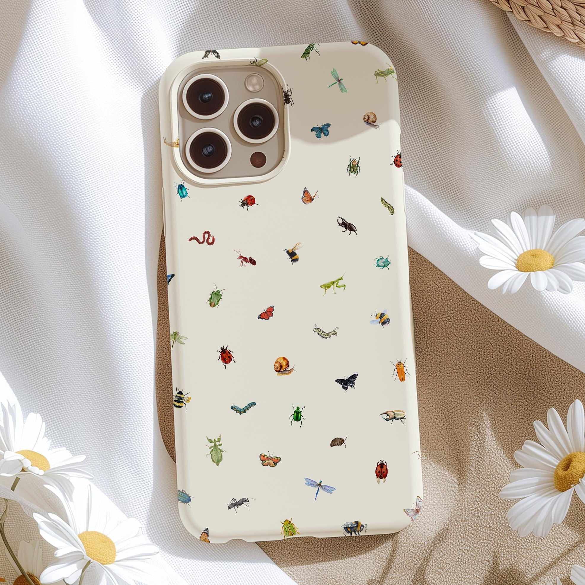 Little Bugs Insect Art Entomology Aesthetic Phone Case for iPhone 17 to ...