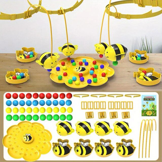 Little Bumblebee Board Game Puzzle Fishing Toys Interactive Educational ...