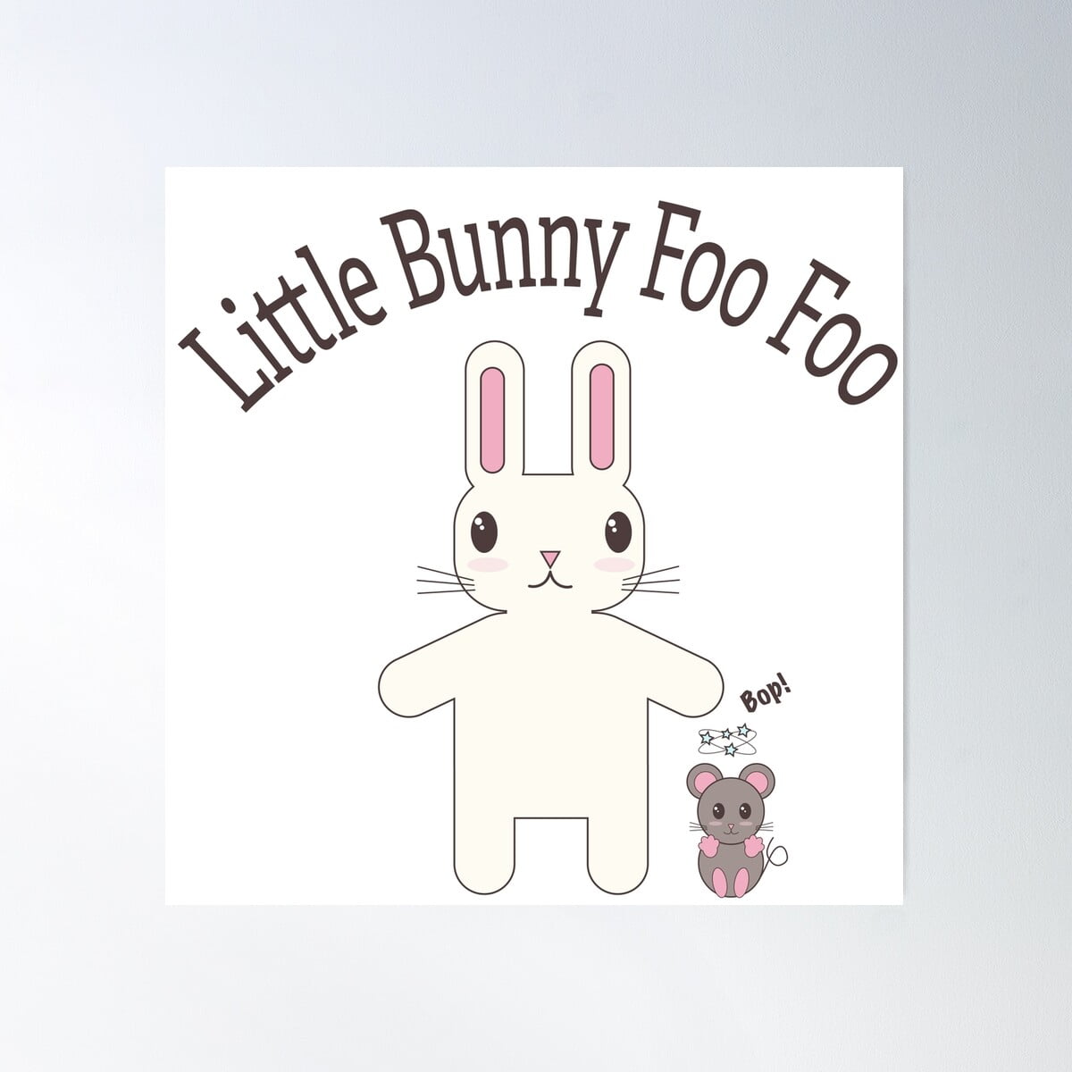 Little Bunny Foo Foo Poster Wall Art, Modern Wall Decor For Living Room ...