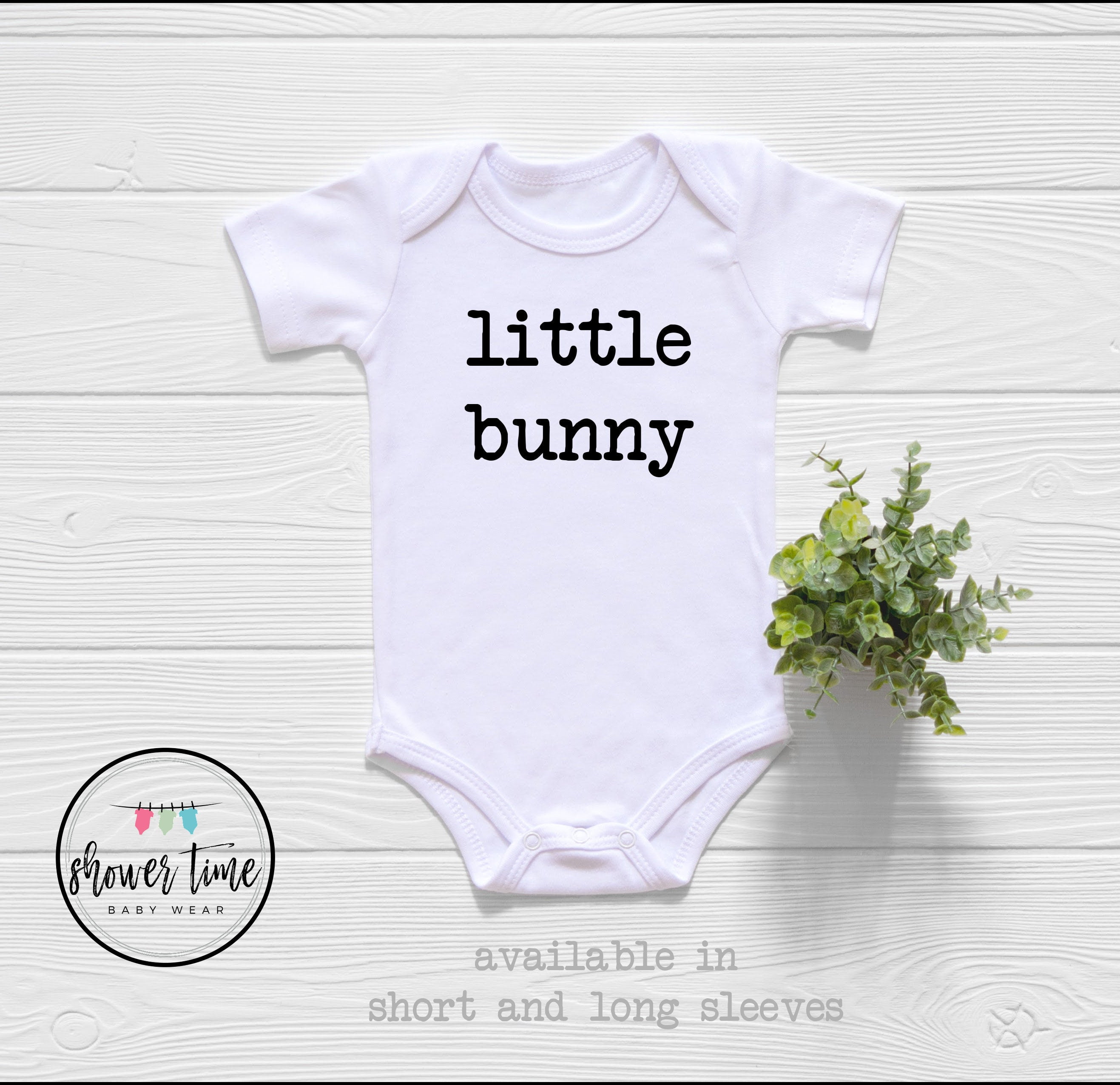 Little Bunny Onesie - Vintage Easter Bodysuit - Minimalist Natural Baby ...