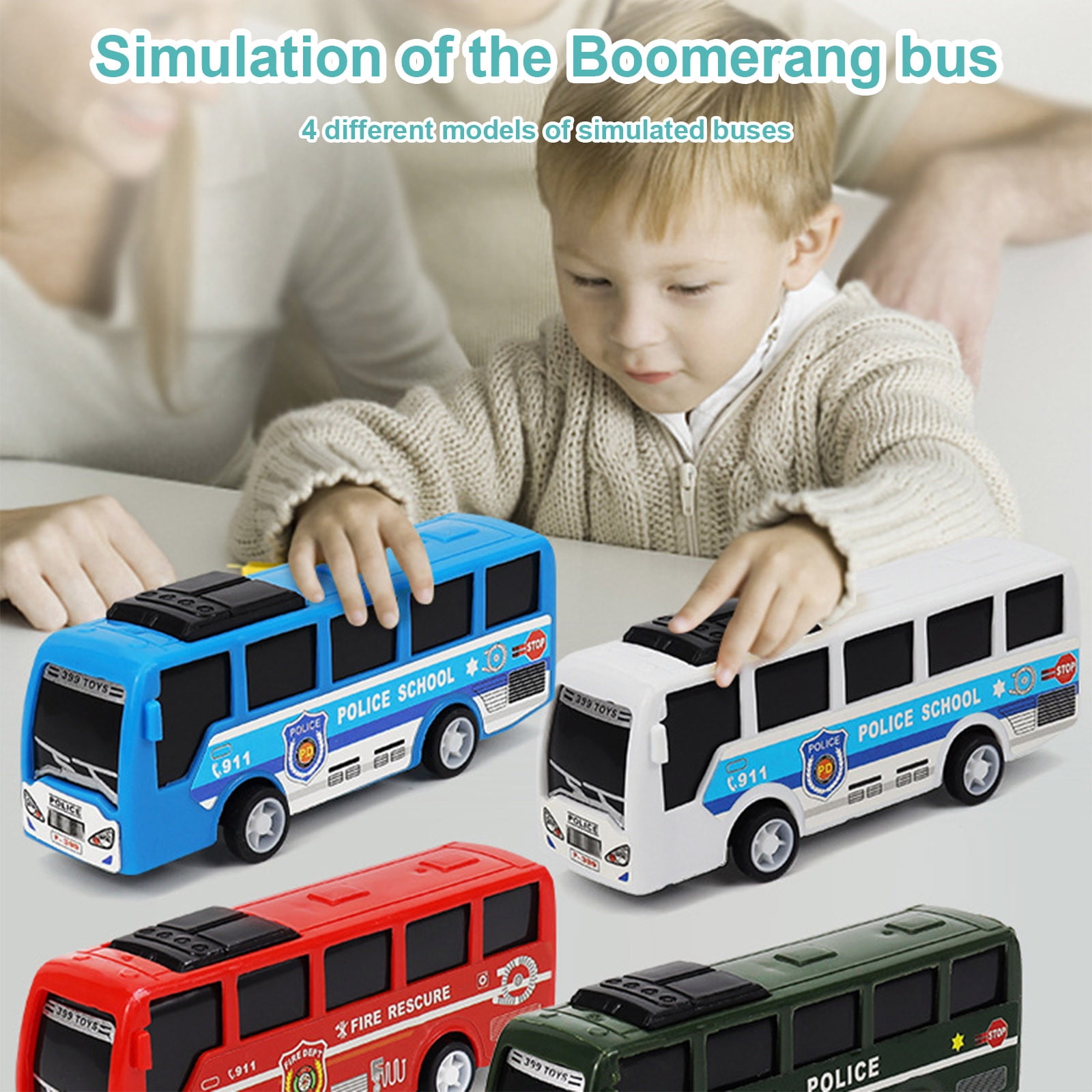 Little Bus Tayo Toy, Pull Back Mini Bus Toy Set, Cartoon Colors Cars ...
