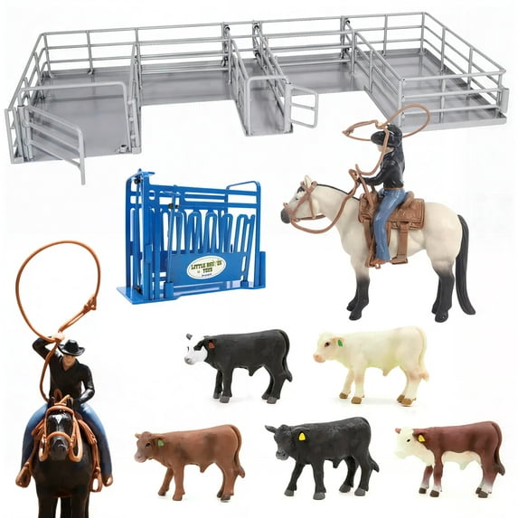 Little Buster Toys, Complete Calf Roping Arena Bundle, 15-Piece ...